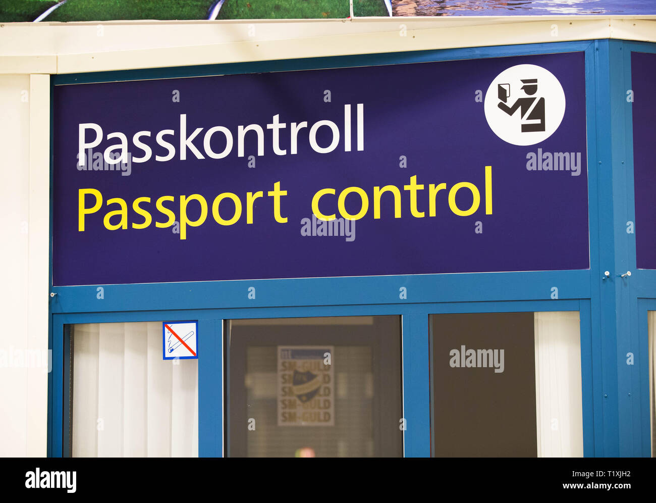 Passport control at Norrköping airport Stock Photo - Alamy