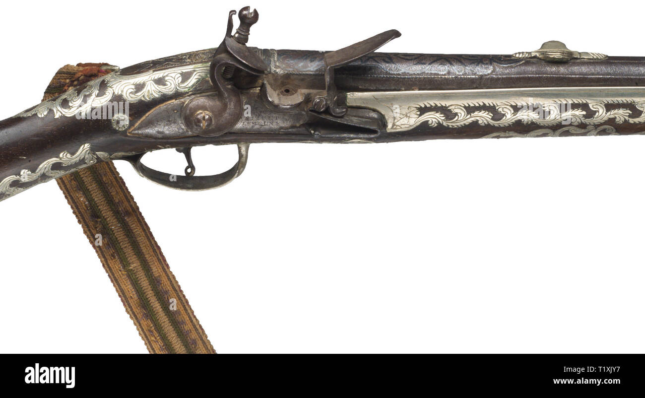 LONG ARMS, ORIENTAL ARMS, flintlock rifle, Balkan-Turkish, circa 1800 ...