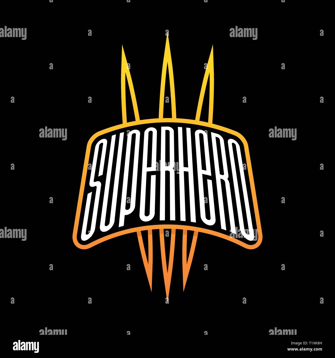 Super hero power full typography print, t-shirt graphics with long ...