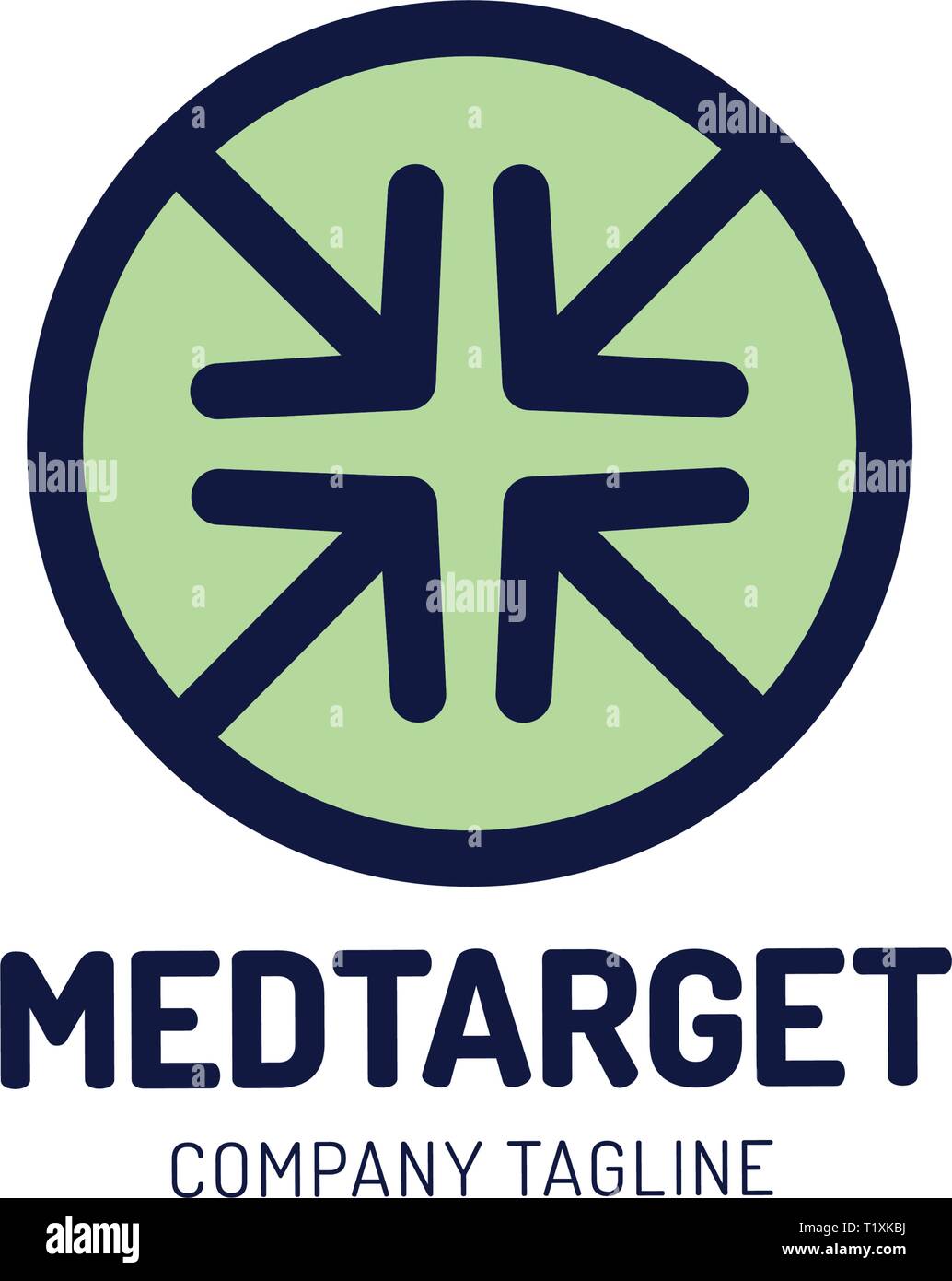 Medical Cross Target Icon Logo Design with four arrow Stock Vector ...