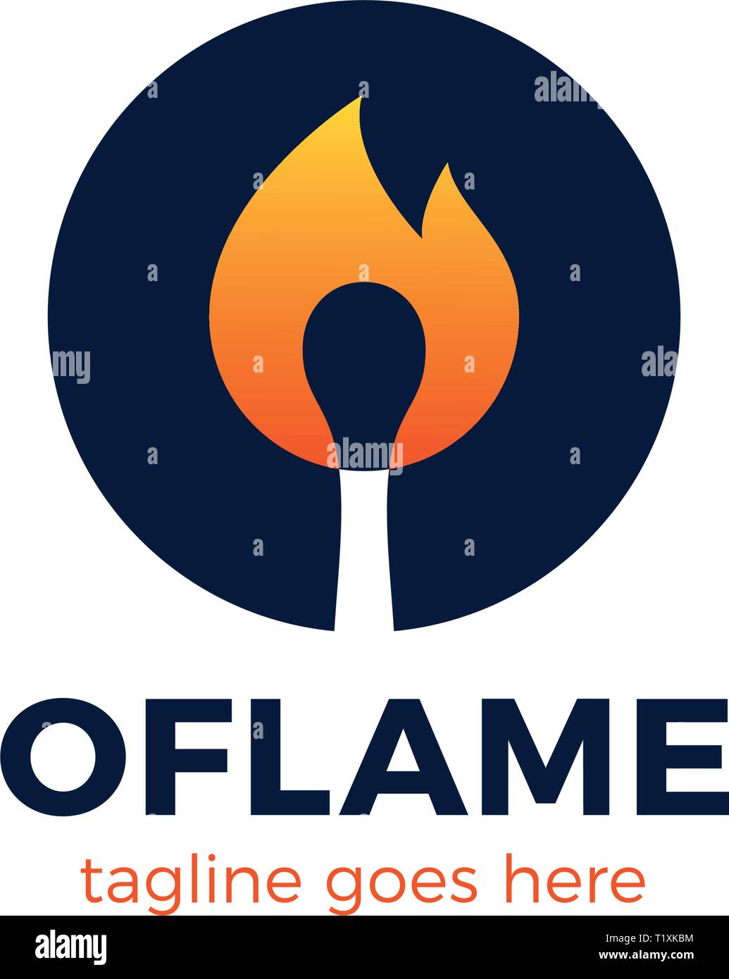 Letter O Logo with burn fire match in center Stock Vector Image & Art ...