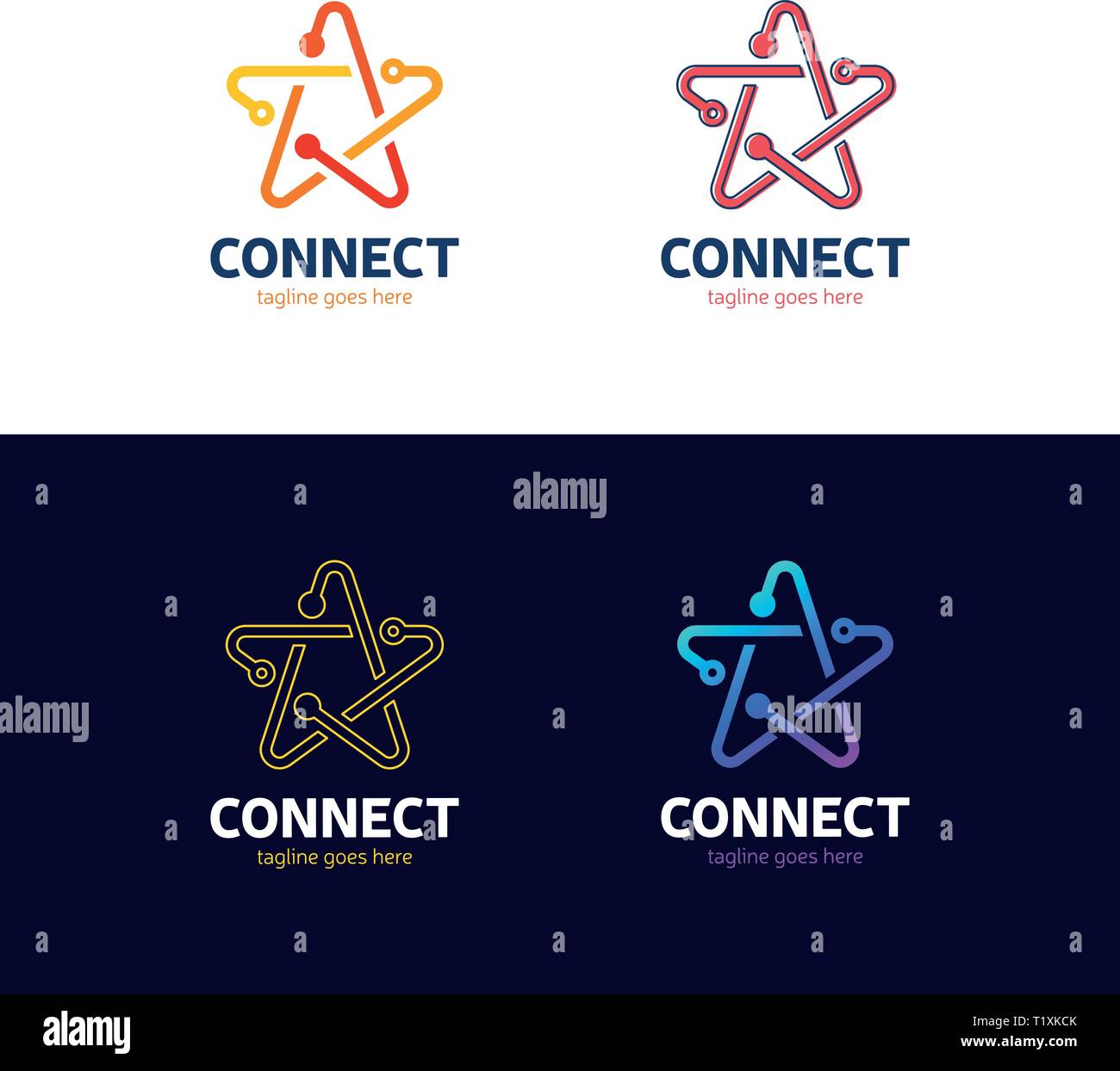 Social media, internet, people connect star logotype network idea Stock Vector Image & Art - Alamy