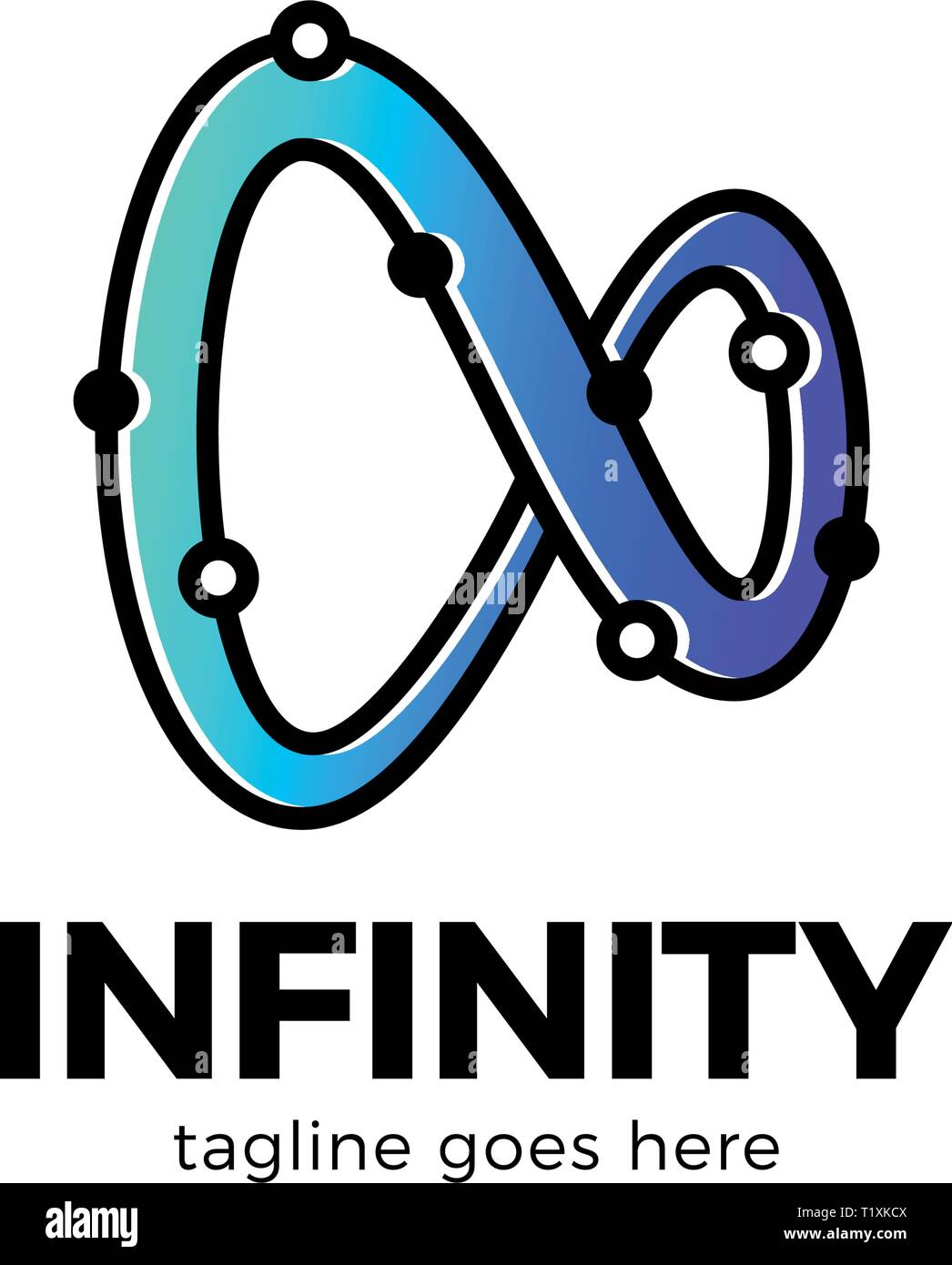 Simple Infinity Technology Network Abstract Logotype design Stock ...