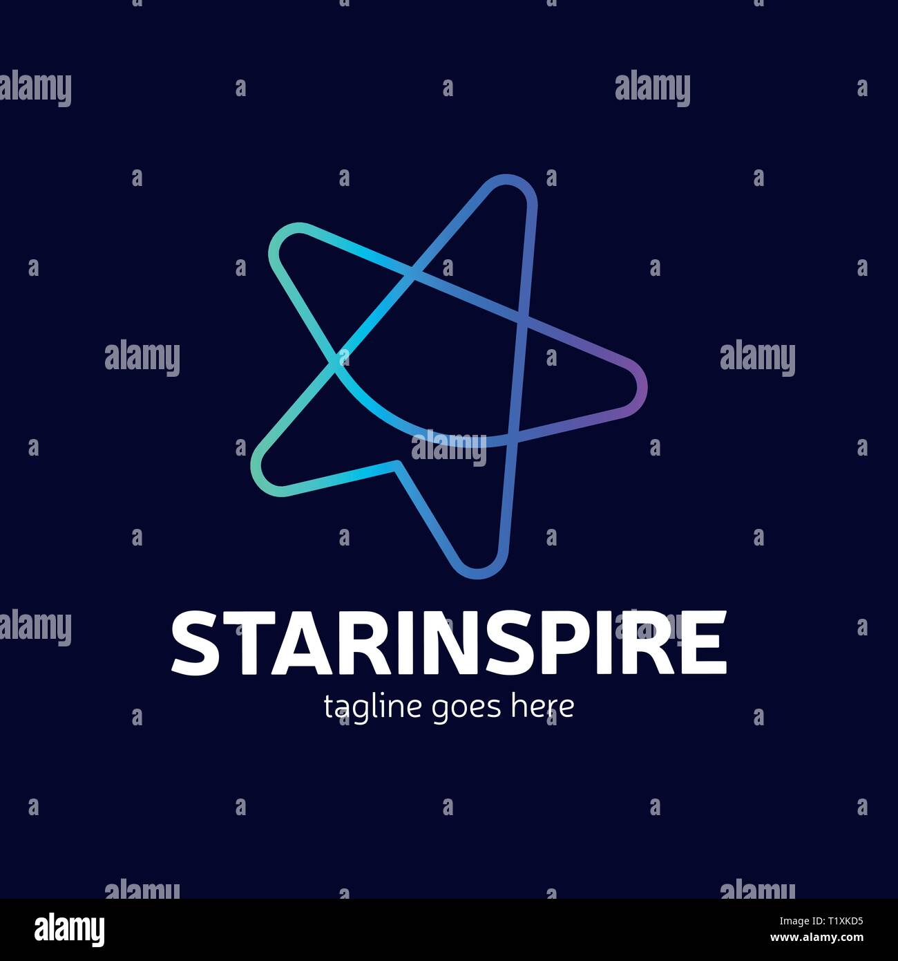 Star inspire creative and colorful logotype design Stock Vector Image ...