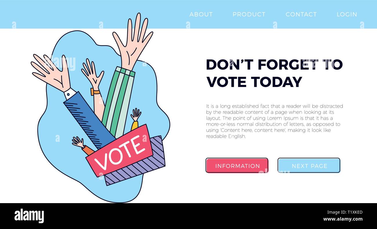 Set of hand draw hands. Voting concept illustration Stock Vector Image ...