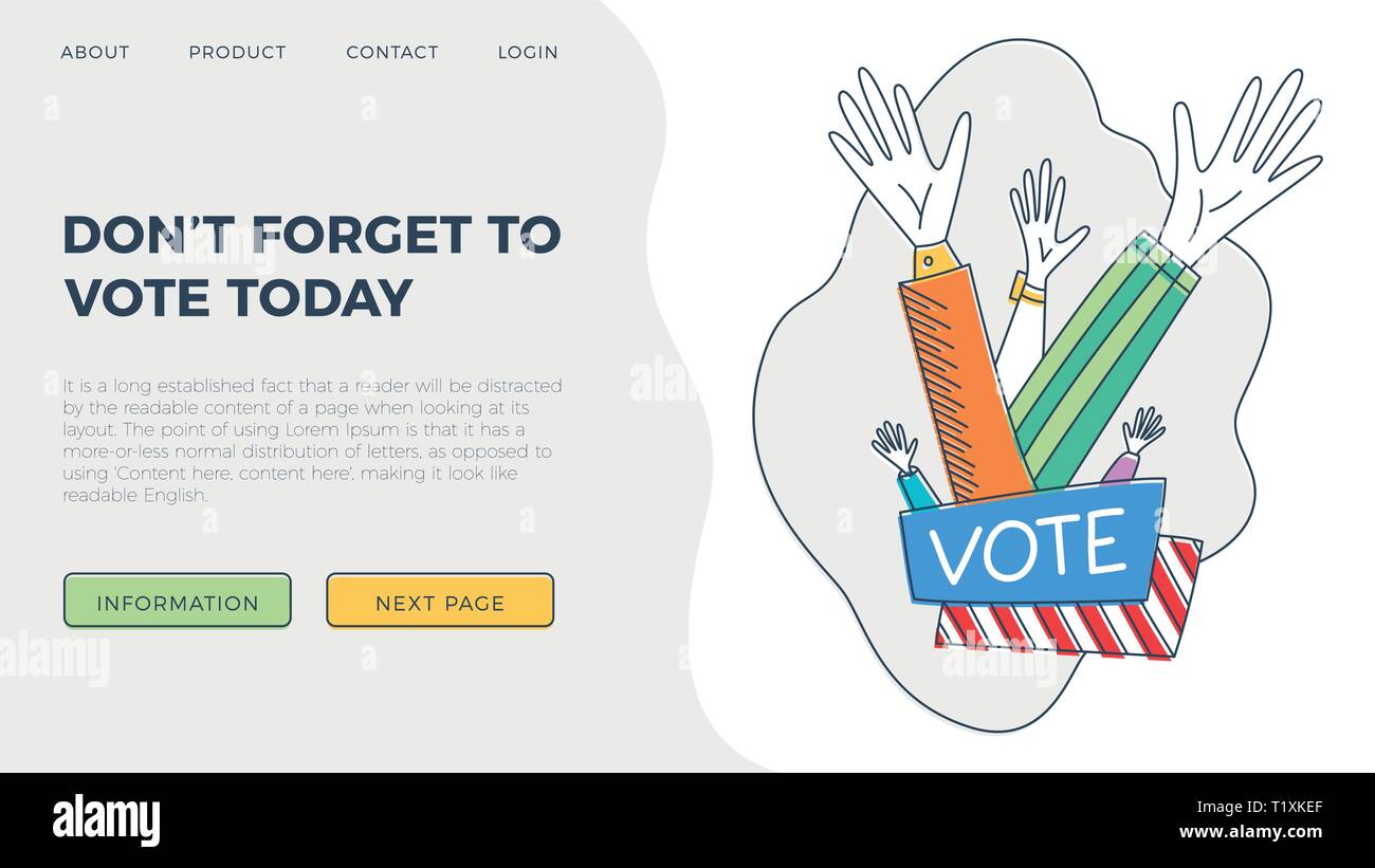 Set of hand draw hands. Voting concept illustration Stock Vector Image ...