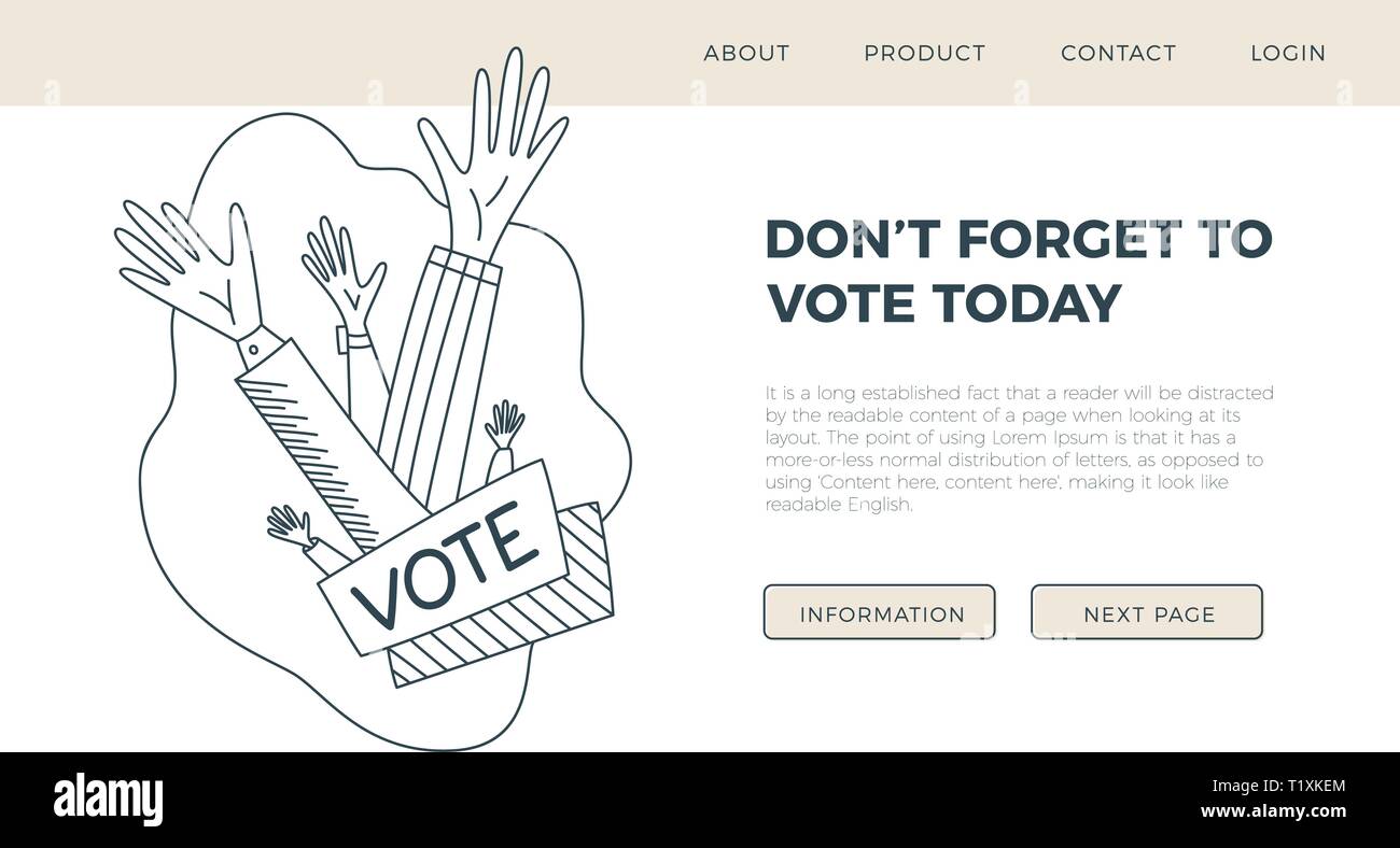 Set of hand draw hands. Voting concept illustration Stock Vector Image ...