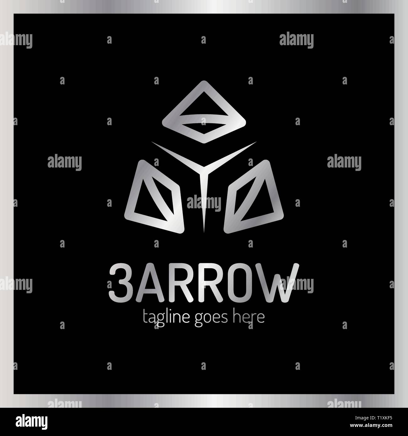 Three Arrows Logo. Color and shadow Stock Vector Image & Art - Alamy