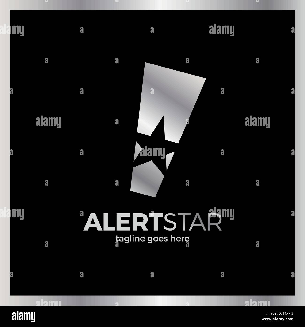 Alarm Exclamation mark. Attention star Stock Vector Image & Art - Alamy
