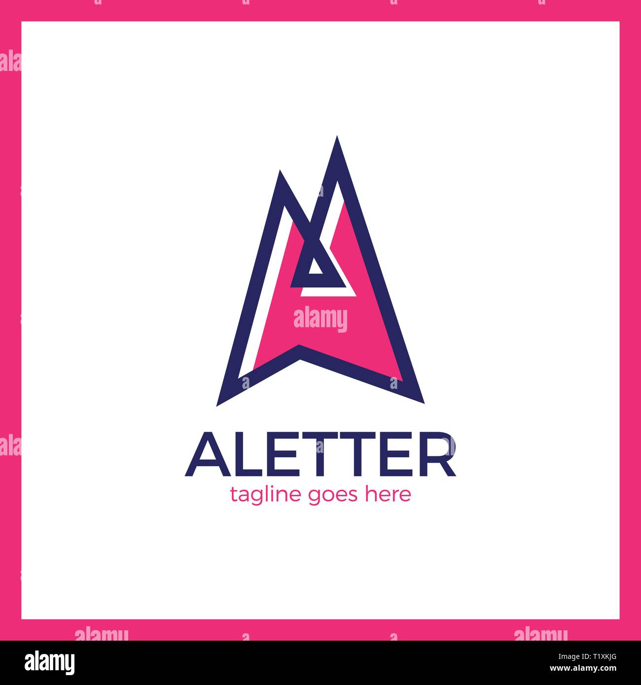 Letter A Line Arrow Up Logotype Stock Vector Image & Art - Alamy