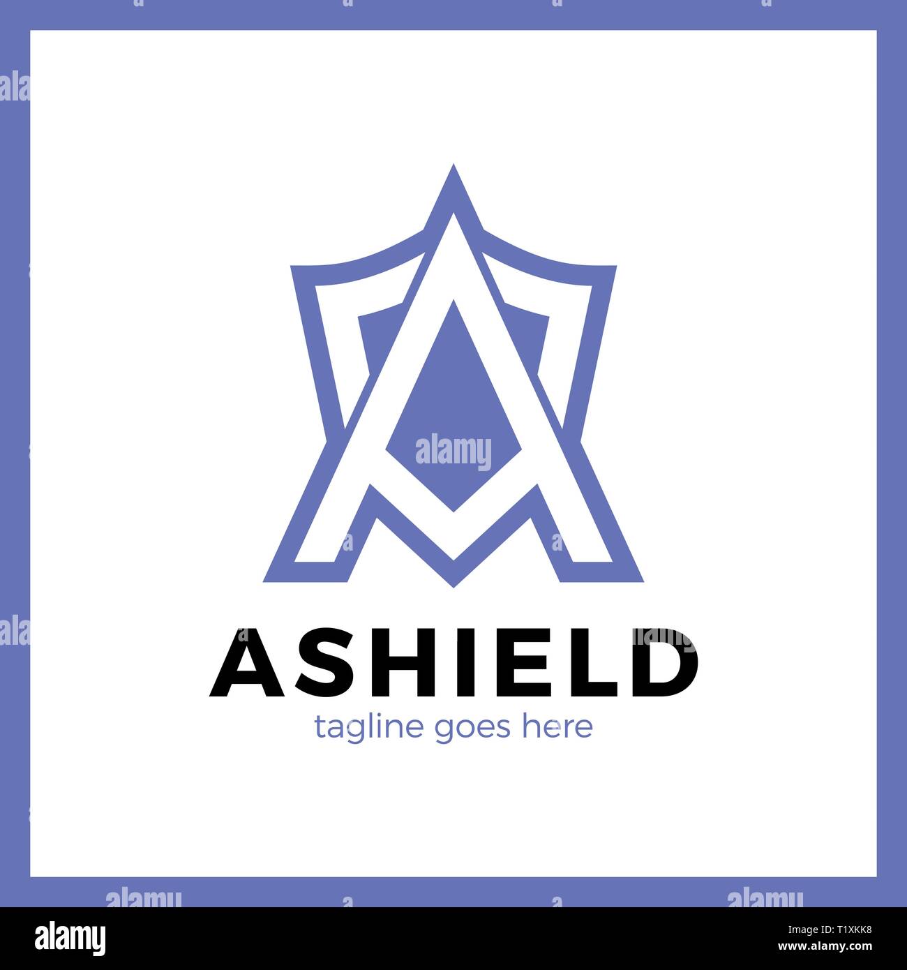 Letter A shield logo icon design template elements Stock Vector Image ...