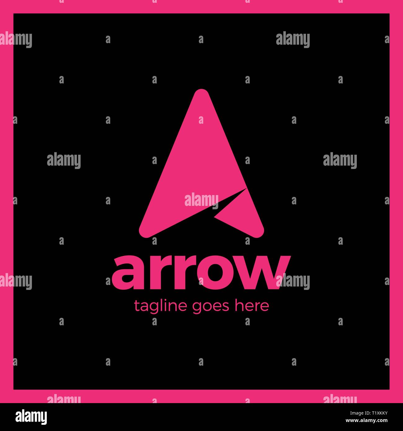 Letter A line top arrow logo Stock Vector Image & Art - Alamy