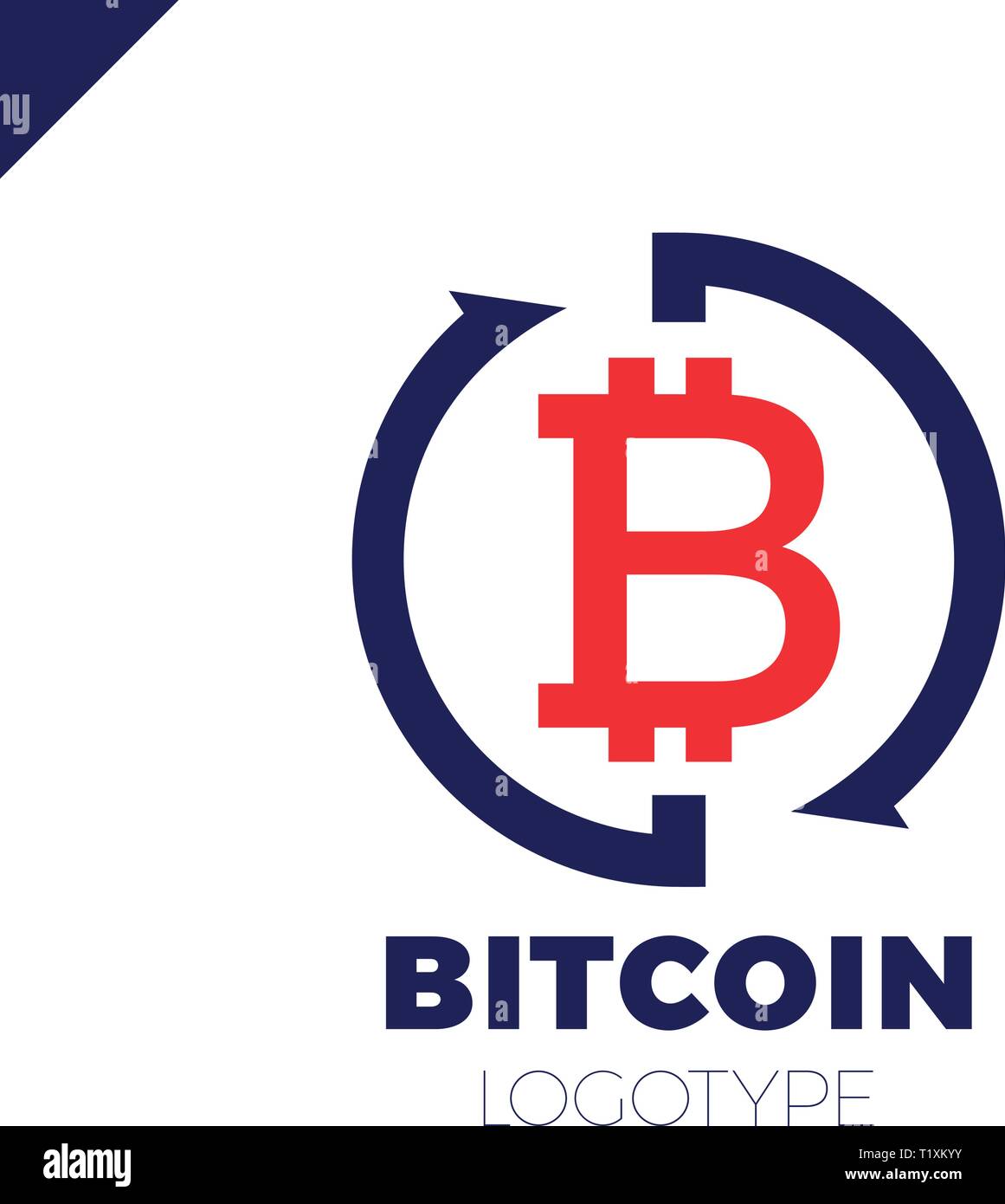 Bitcoin Exchange logotype. Letter B in circle with two arrow icon Stock ...