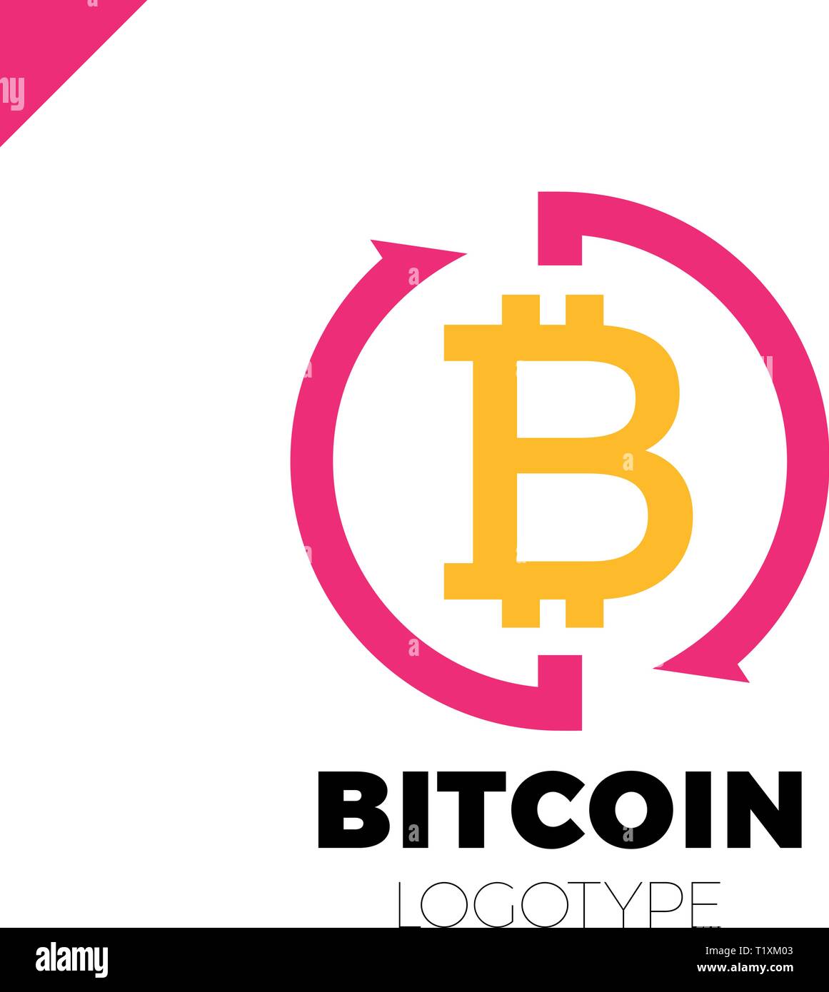 Bitcoin Exchange logotype. Letter B in circle with two arrow icon Stock ...