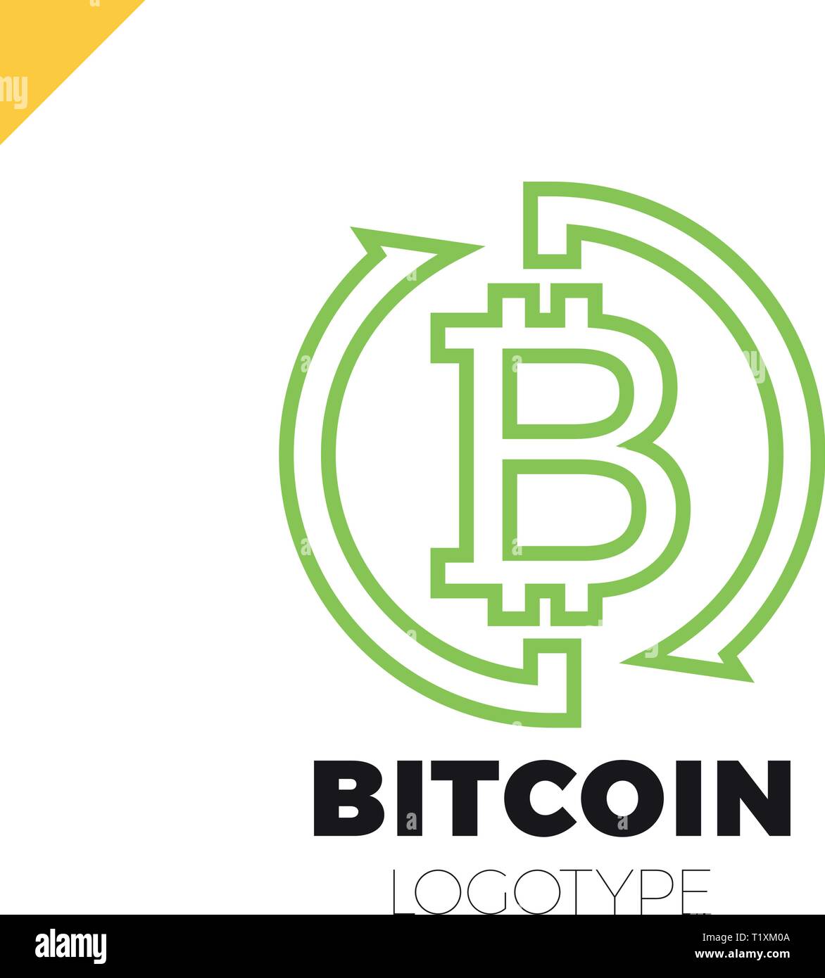 Bitcoin Exchange logotype. Letter B in circle with two arrow icon Stock ...