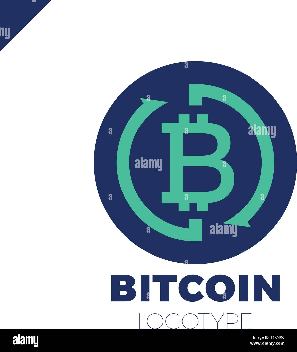 Bitcoin Exchange logotype. Letter B in circle with two arrow icon Stock ...