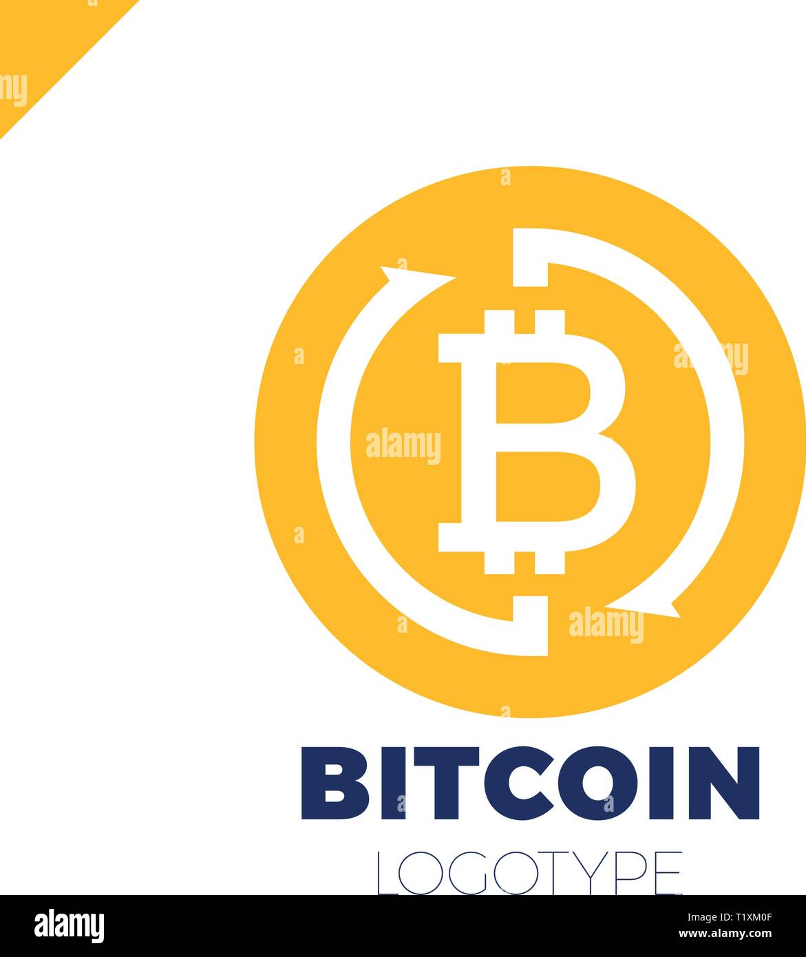 Bitcoin Exchange logotype. Letter B in circle with two arrow icon Stock ...