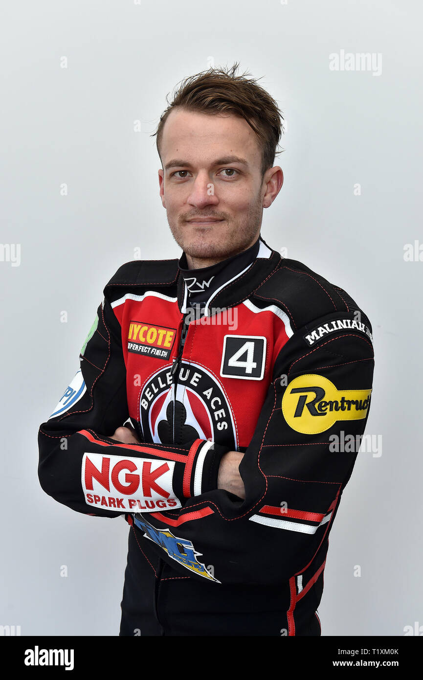 Ricky Wells during the Belle Vue Aces Media Call at the National ...