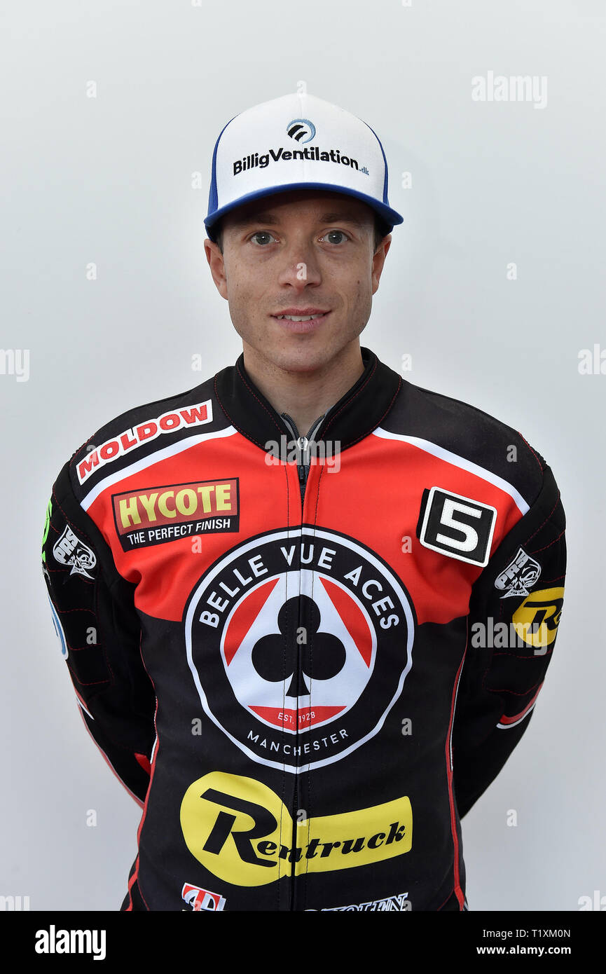 Kenneth Bjerre during the Belle Vue Aces Media Call at the National ...
