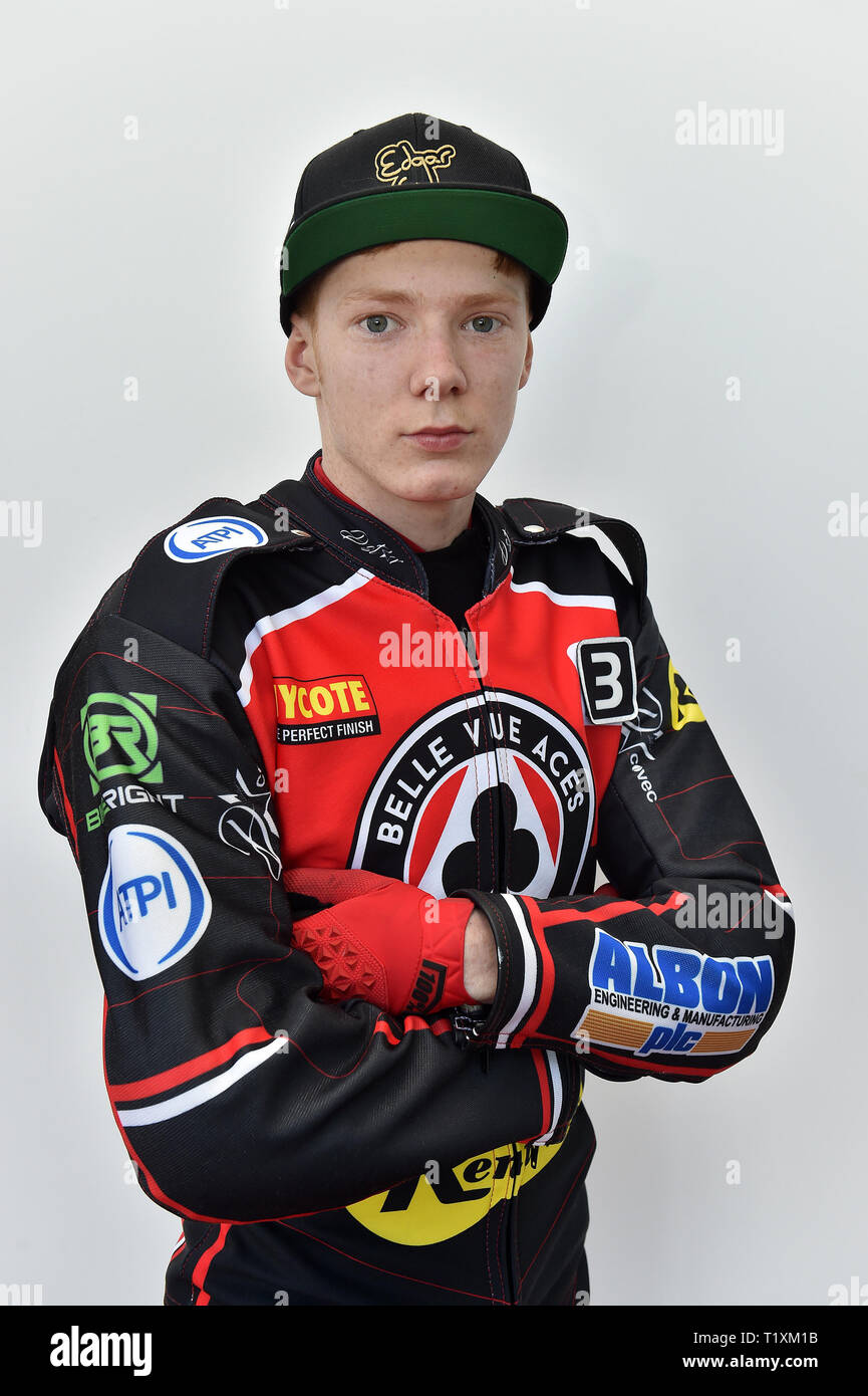 Dan Bewley during the Belle Vue Aces Media Call at the National ...