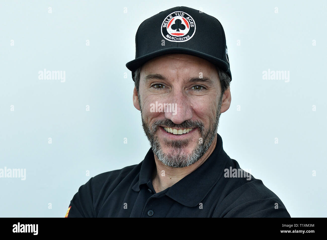 Belle Vue team manager Mark Lemon during the Belle Vue Aces Media Call ...