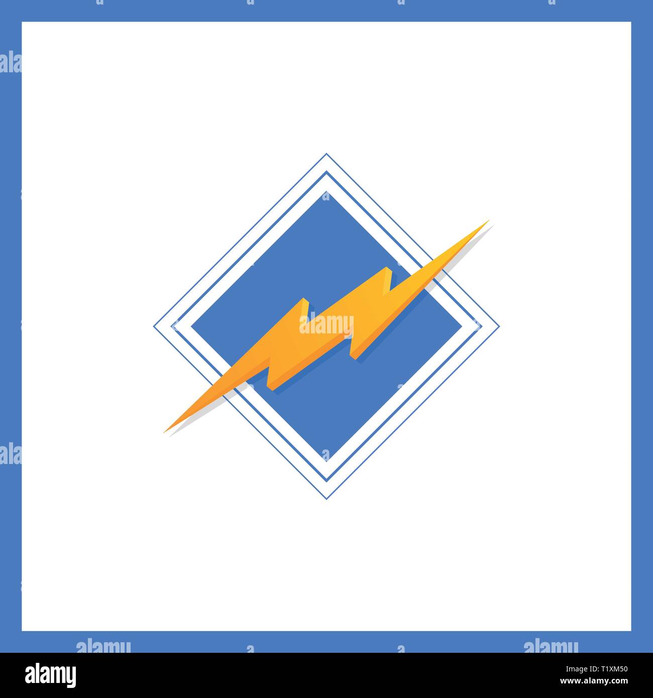 Lightning Bolt Minimal Simple Symbol. Creative Flash Sign design Vector ...