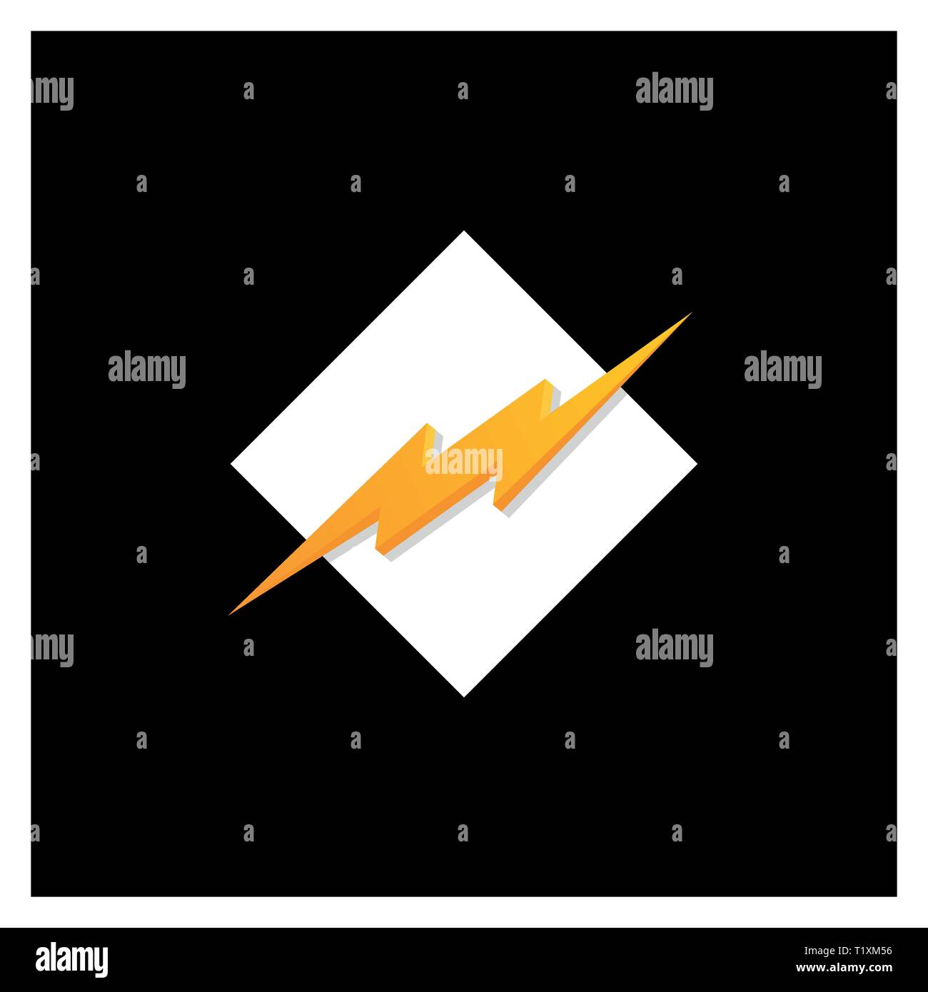Lightning Bolt Minimal Simple Symbol. Creative Flash Sign design Vector ...