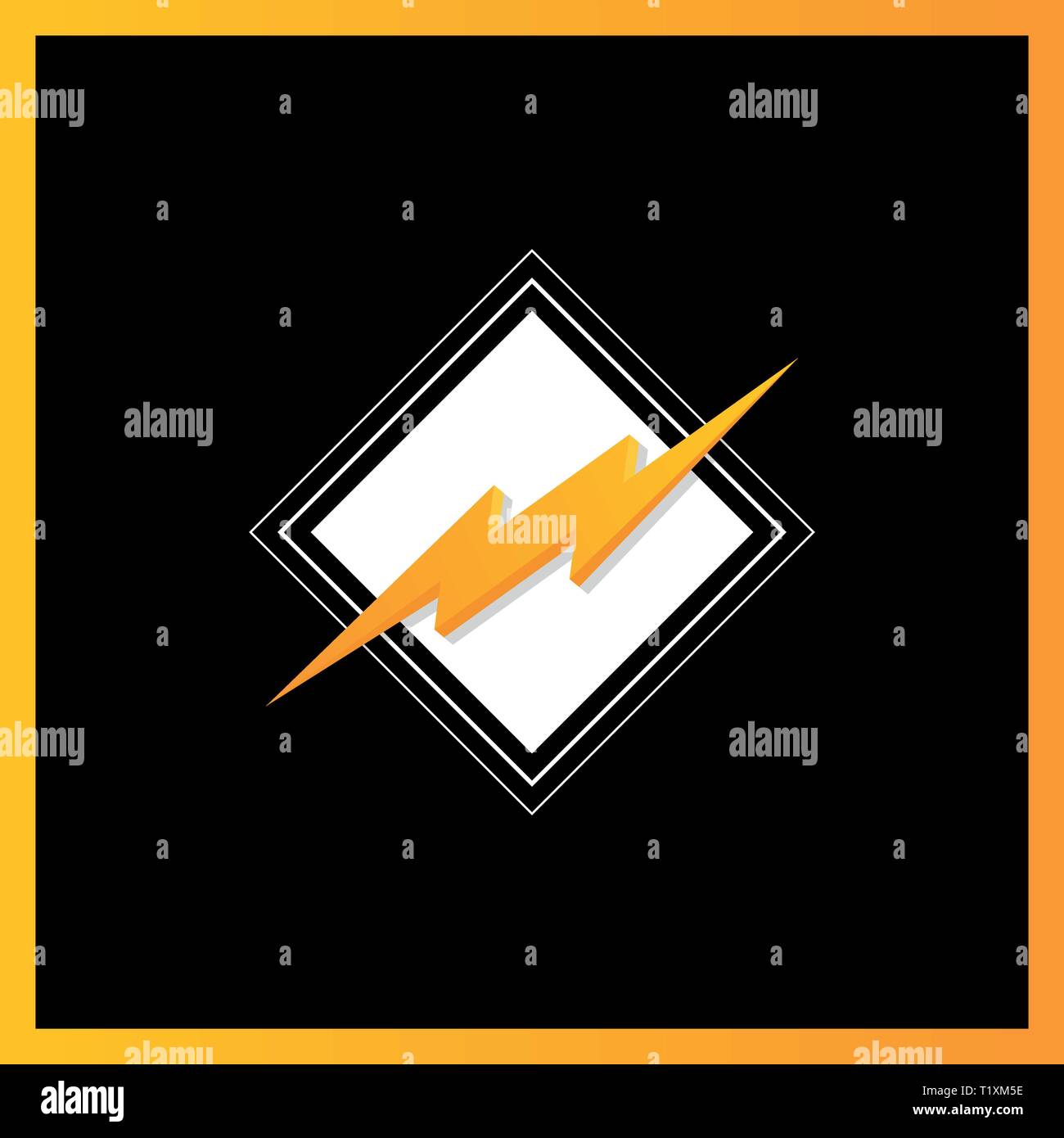 Lightning Bolt Minimal Simple Symbol. Creative Flash Sign design Vector ...