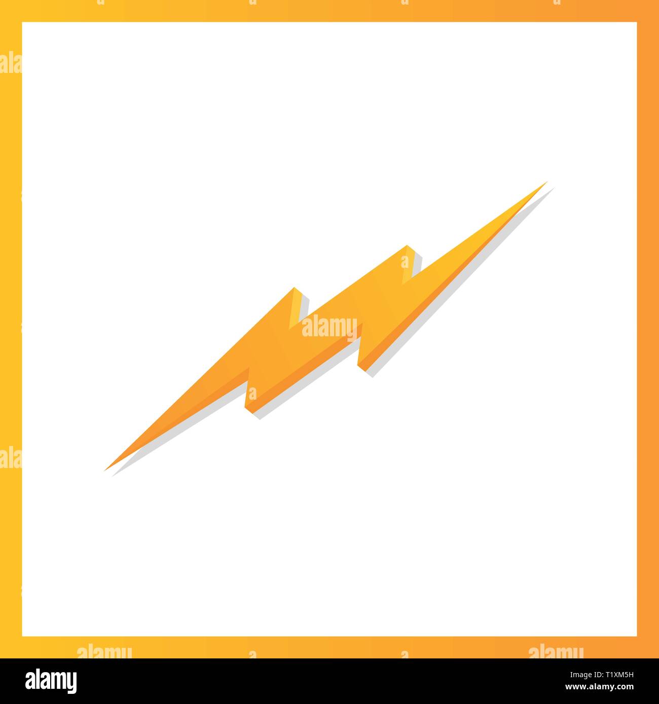 Lightning Bolt Minimal Simple Symbol. Creative Flash Sign design Vector ...