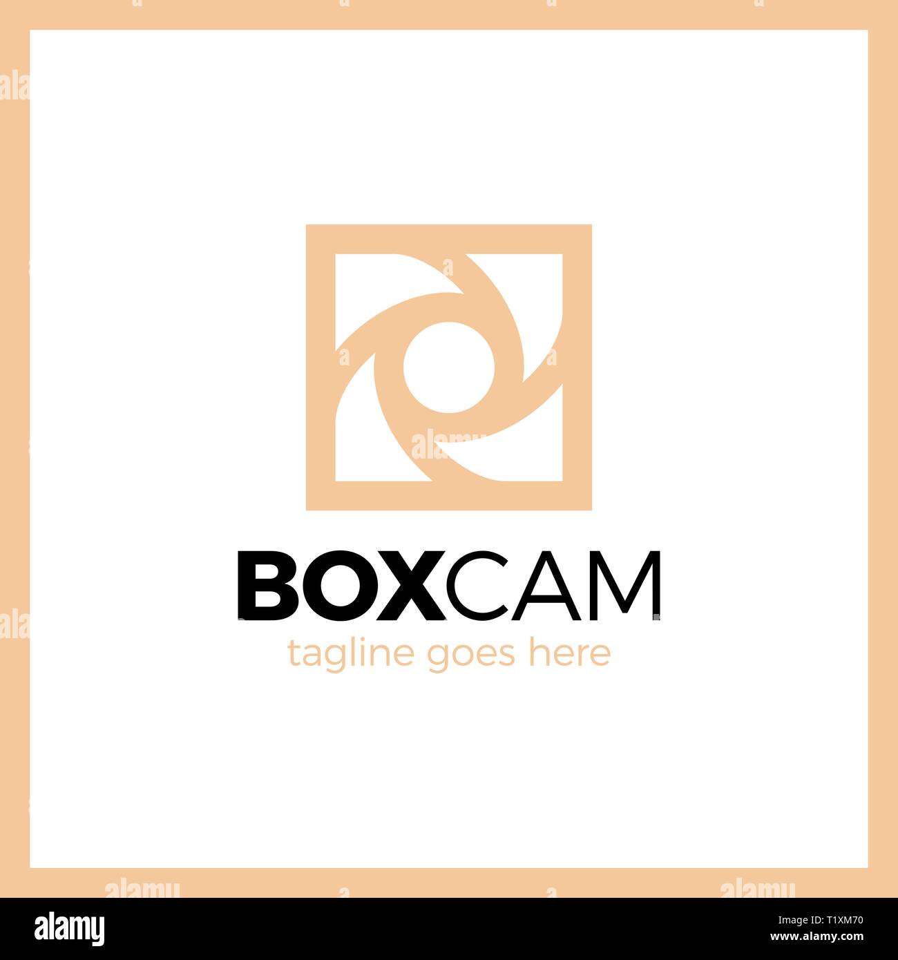 Color Square Camera Shutter Emblem. Box Photo Camera Logotype Stock ...