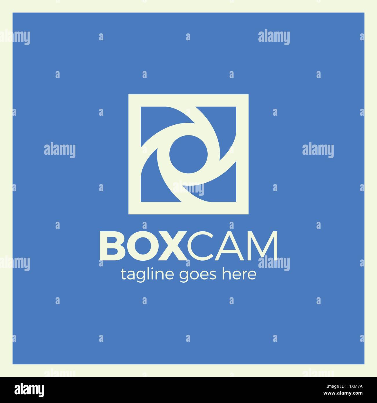 Color Square Camera Shutter Emblem. Box Photo Camera Logotype Stock ...