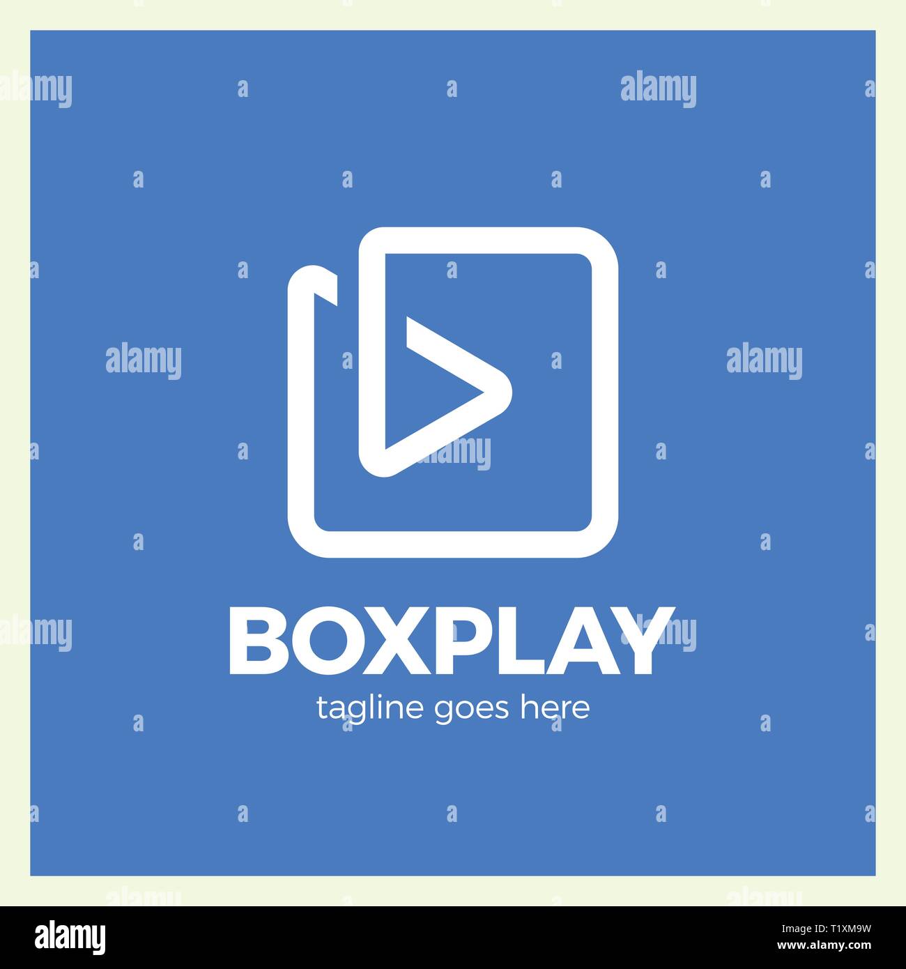 Line Play Square Symbol. Box Media Triangle Stock Vector Image & Art ...
