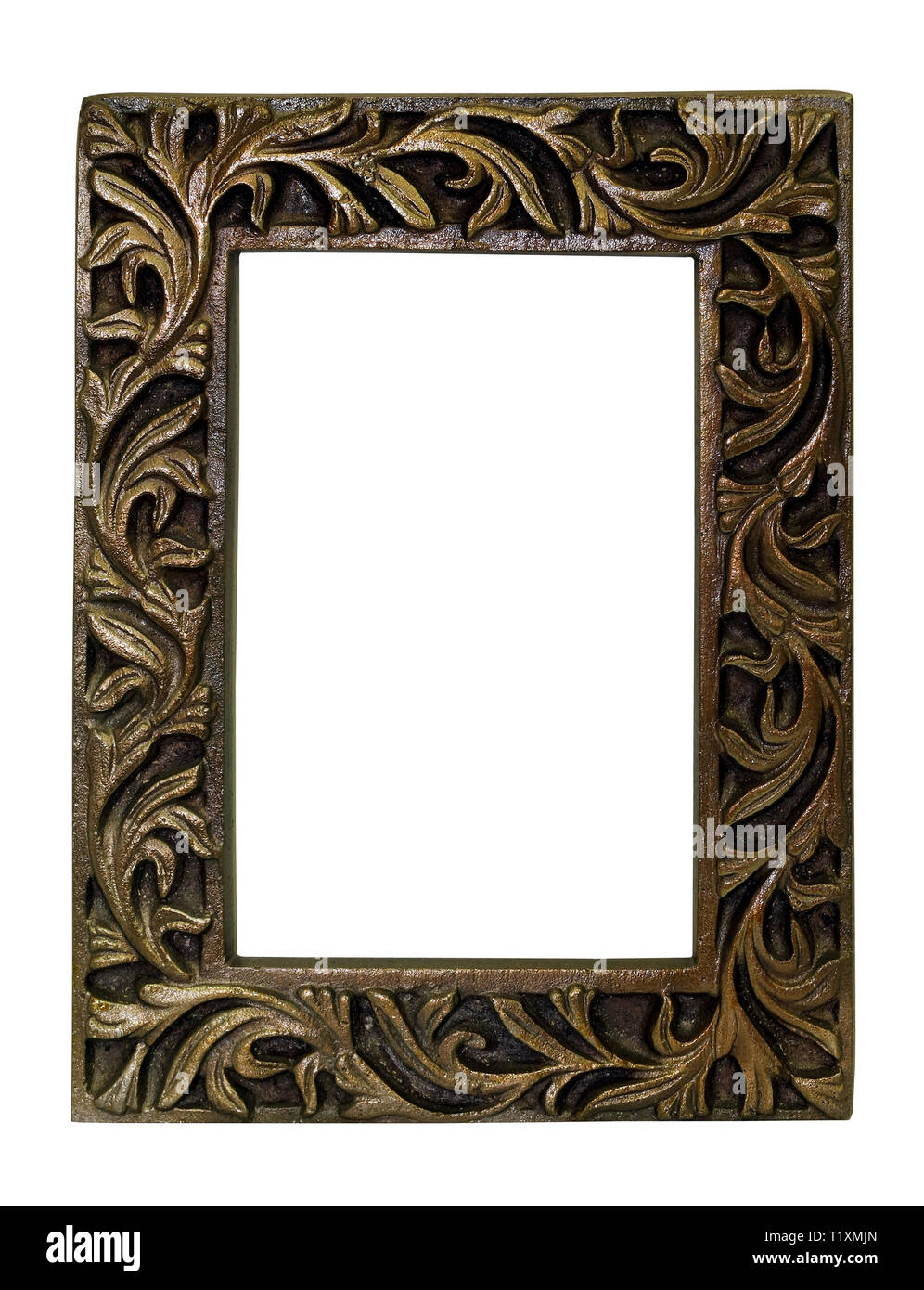 Handmade rectangular frame made from iron isolated Stock Photo - Alamy
