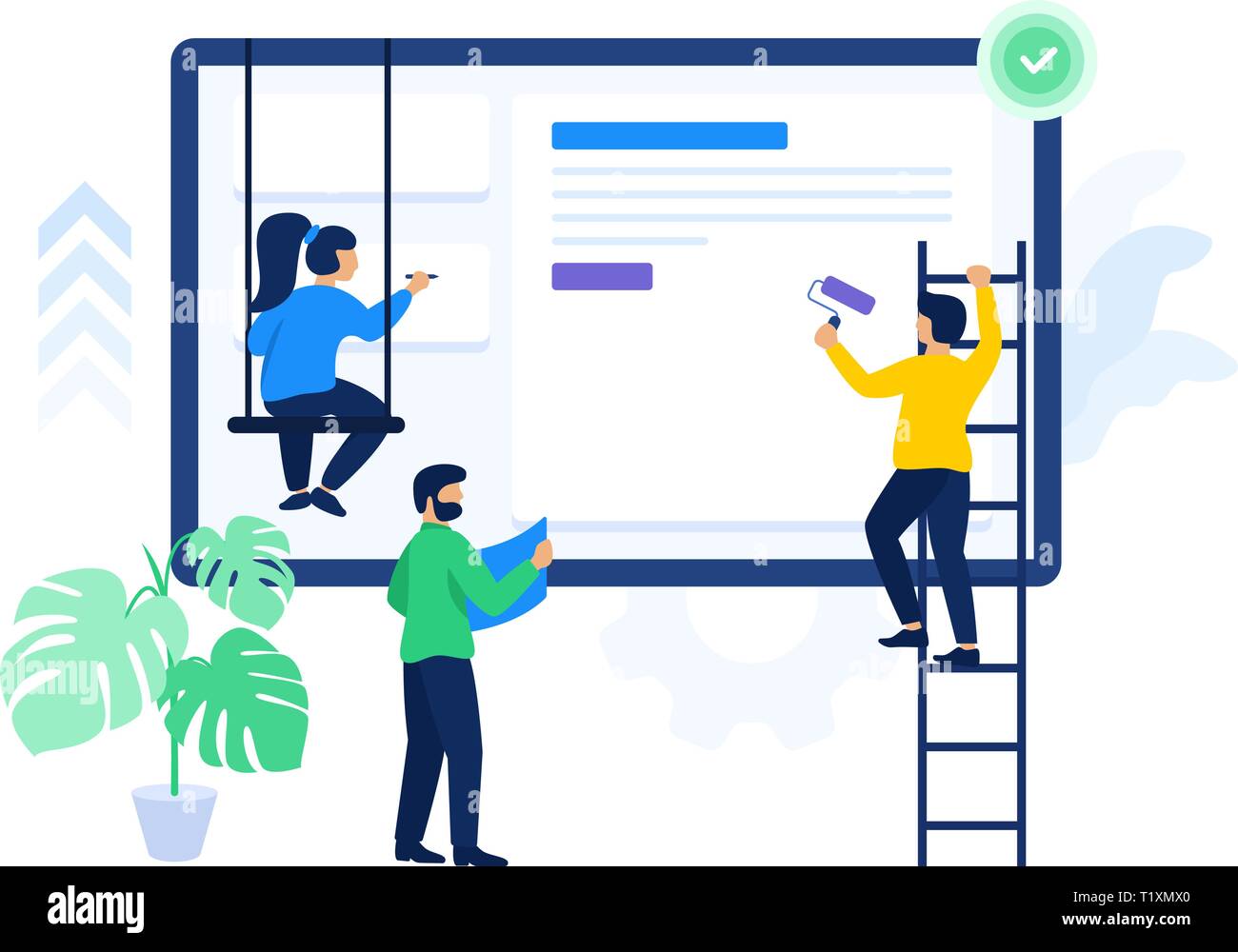 Team working ux ui design Stock Vector Images - Alamy