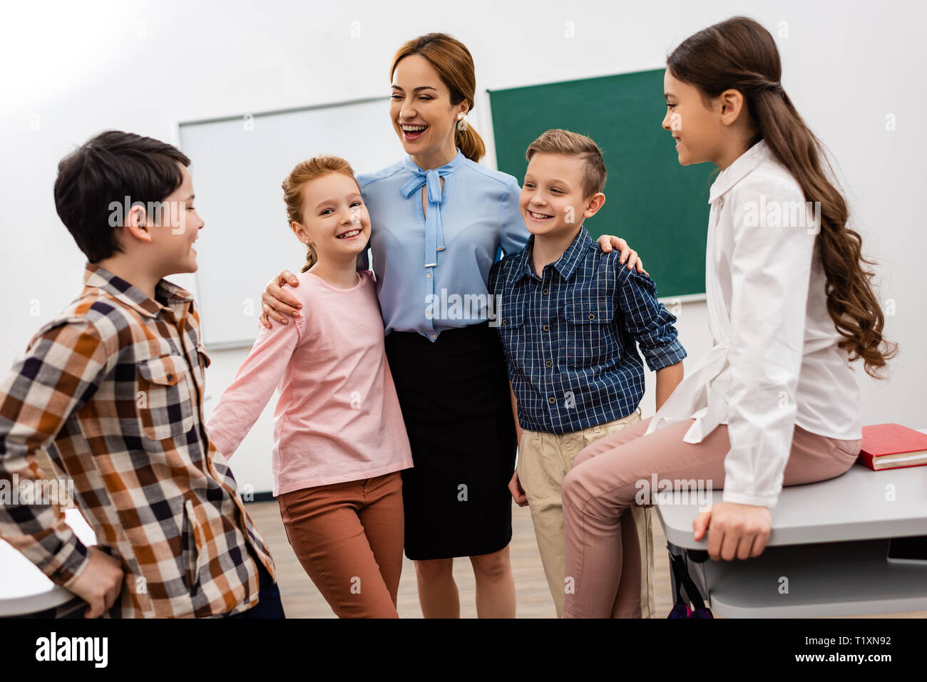 Pupils Laughing In Classroom High Resolution Stock Photography and ...
