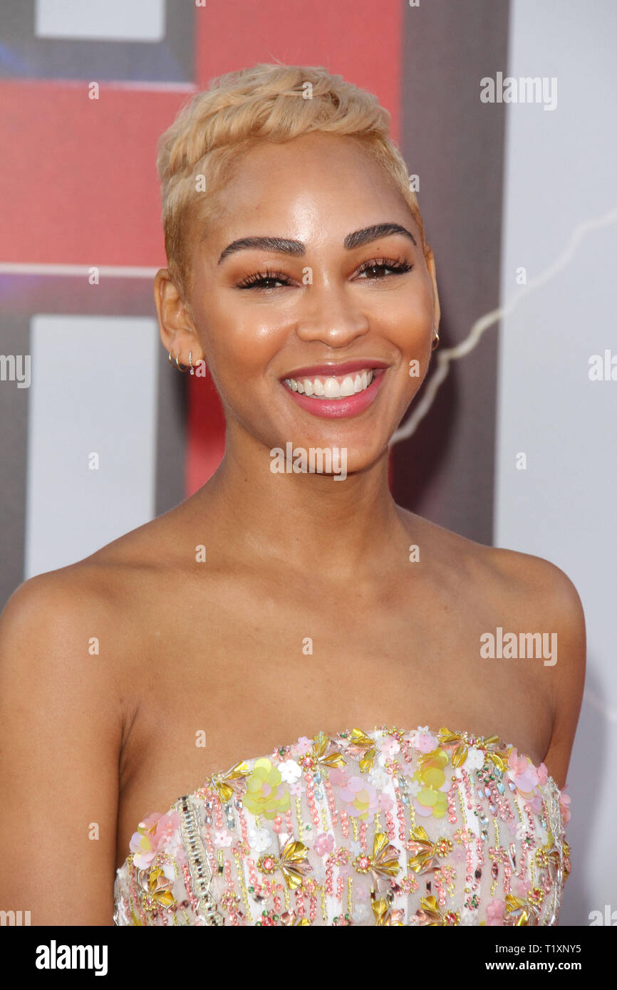 Meagan Good at The World Premiere of "Shazam" held at the TCL Chinese ...