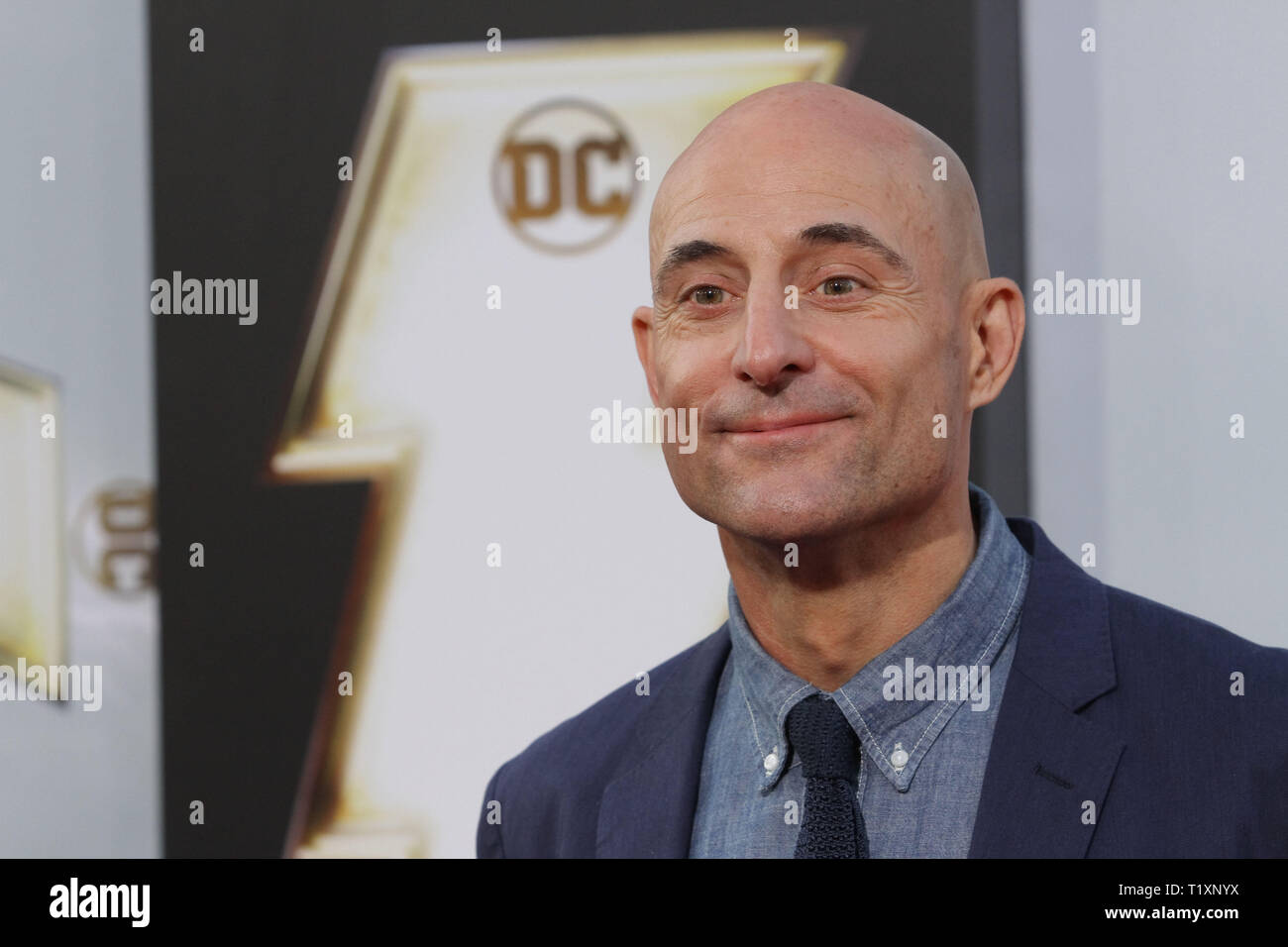 Mark Strong at The World Premiere of "Shazam" held at the TCL Chinese ...