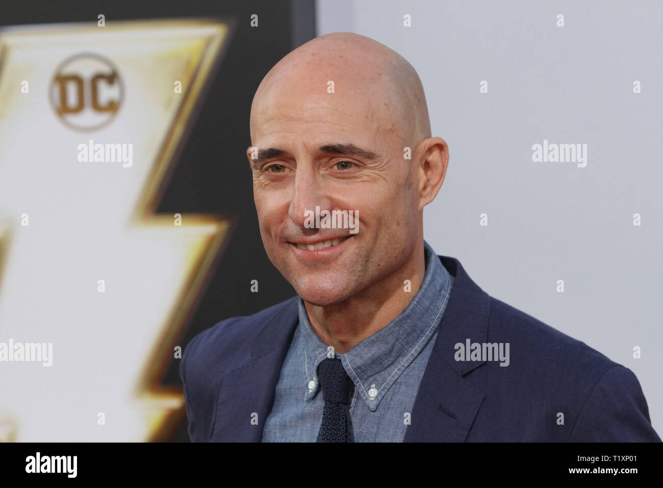 Mark Strong at The World Premiere of "Shazam" held at the TCL Chinese ...