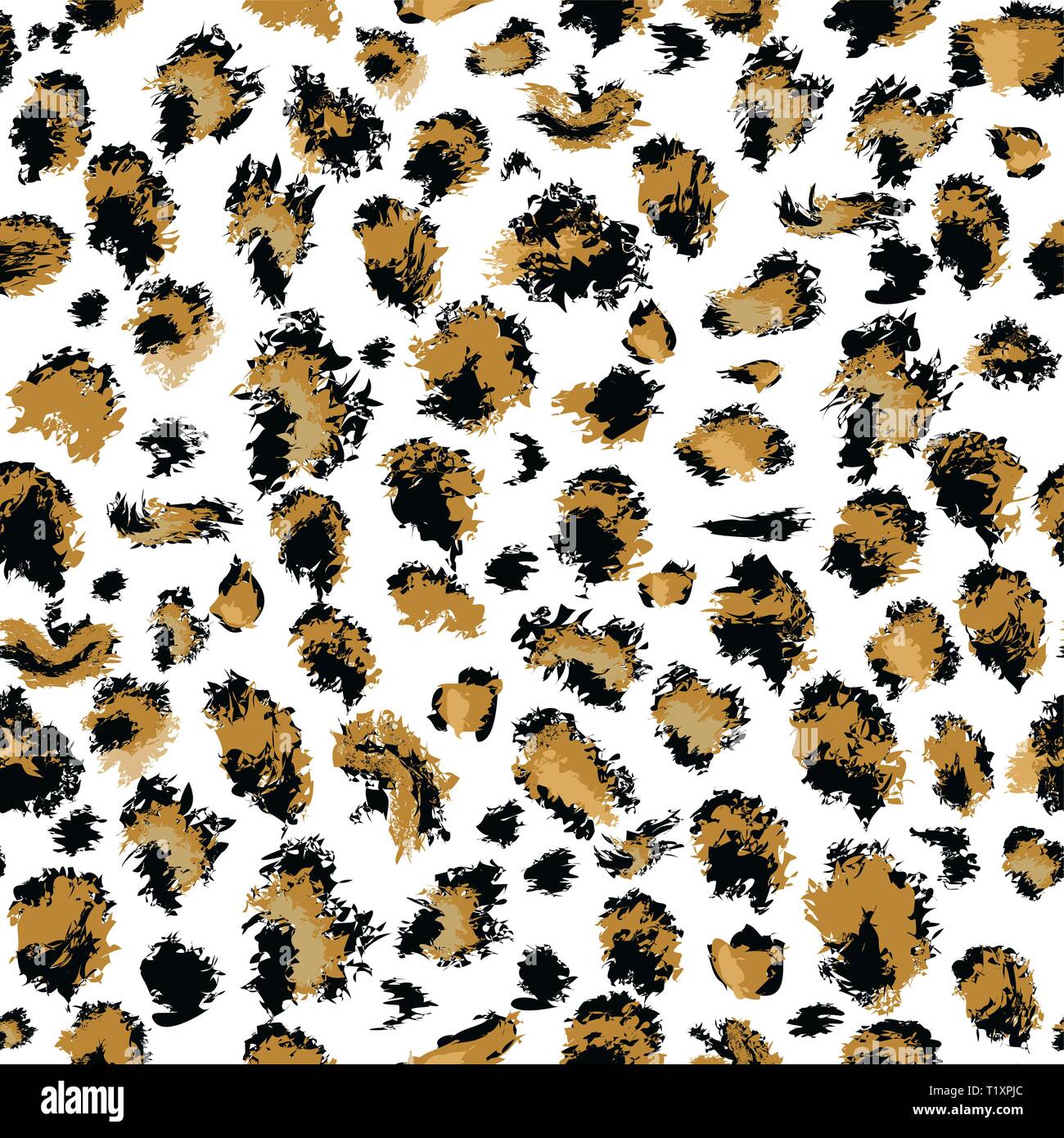 Leopard skin Seamless. Flat and solid color style Stylized Spotted ...