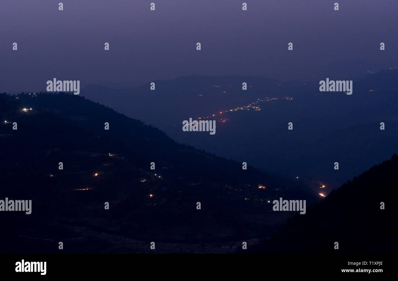 Distant village night hi-res stock photography and images - Alamy