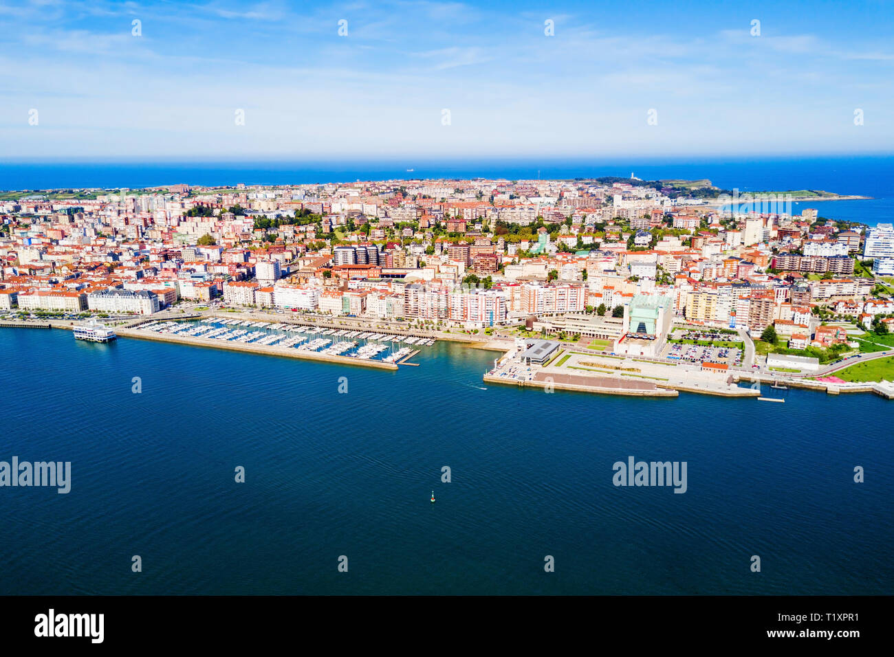 Santander city aerial panoramic view. Santander is the capital of the ...