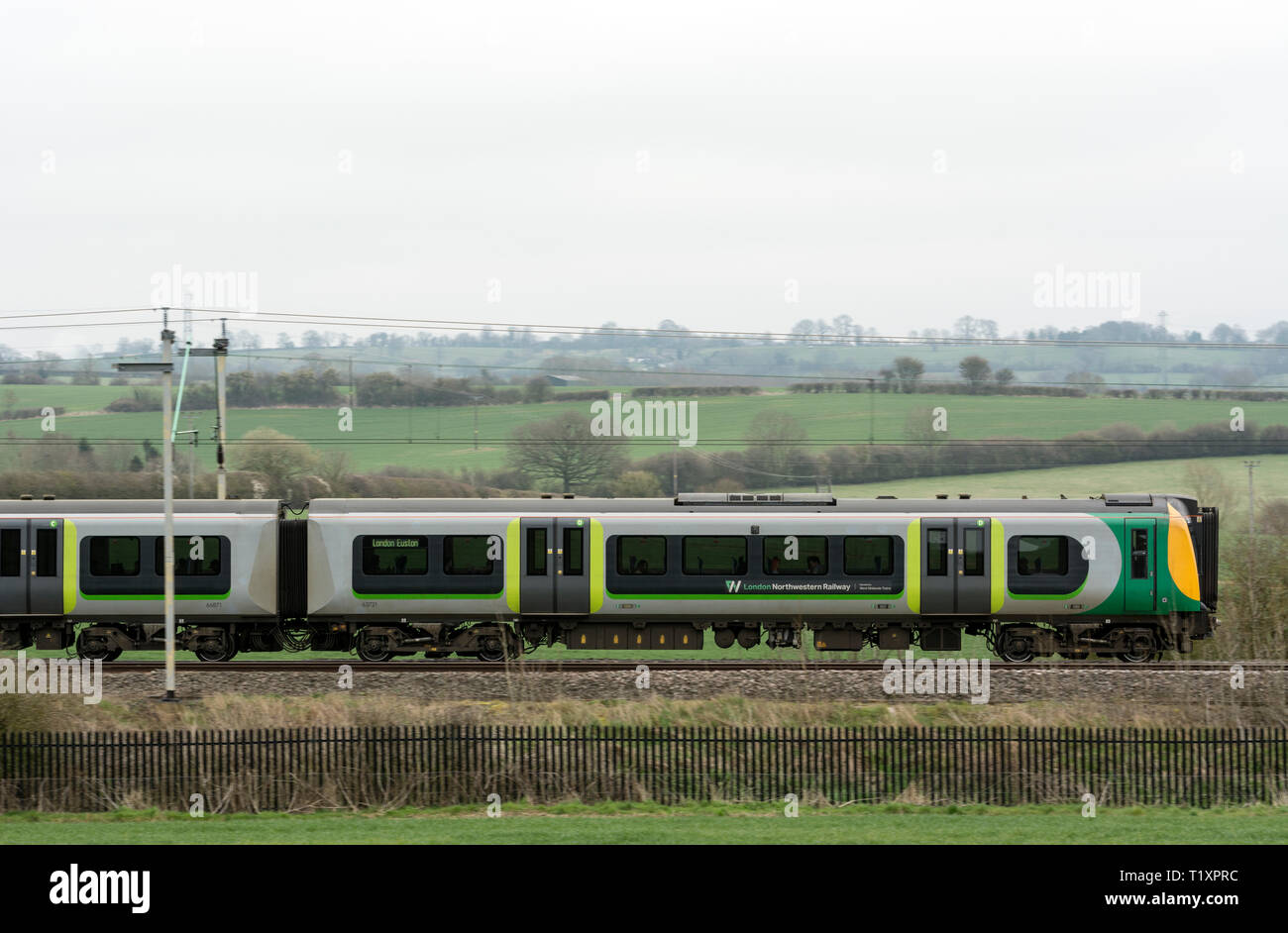 London Northwestern Railway class 350 electric train on the West Coast ...