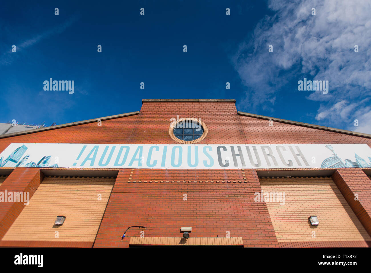 Audacious Church, Manchester Stock Photo - Alamy
