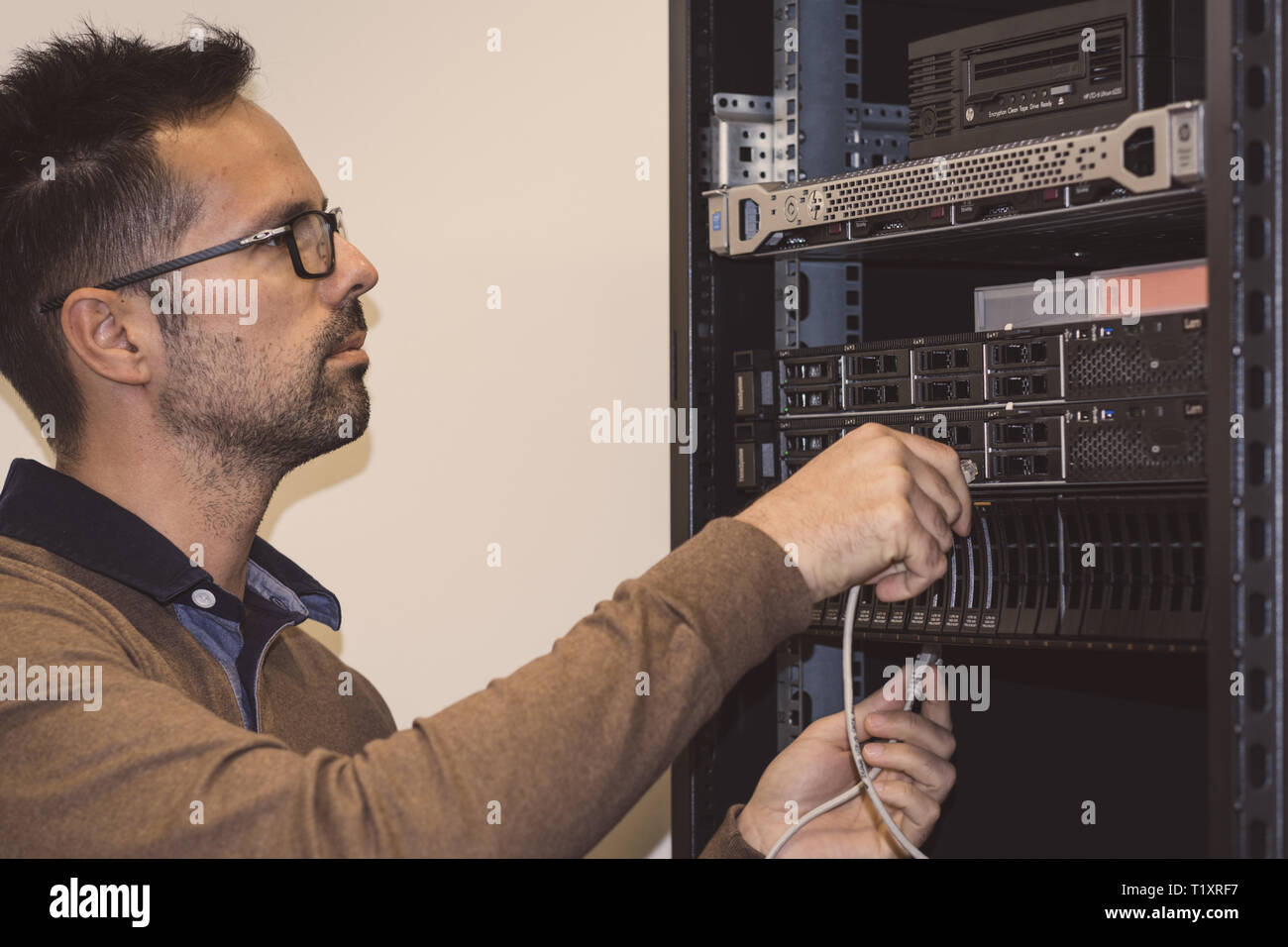 Patching the Network Stock Photo - Alamy