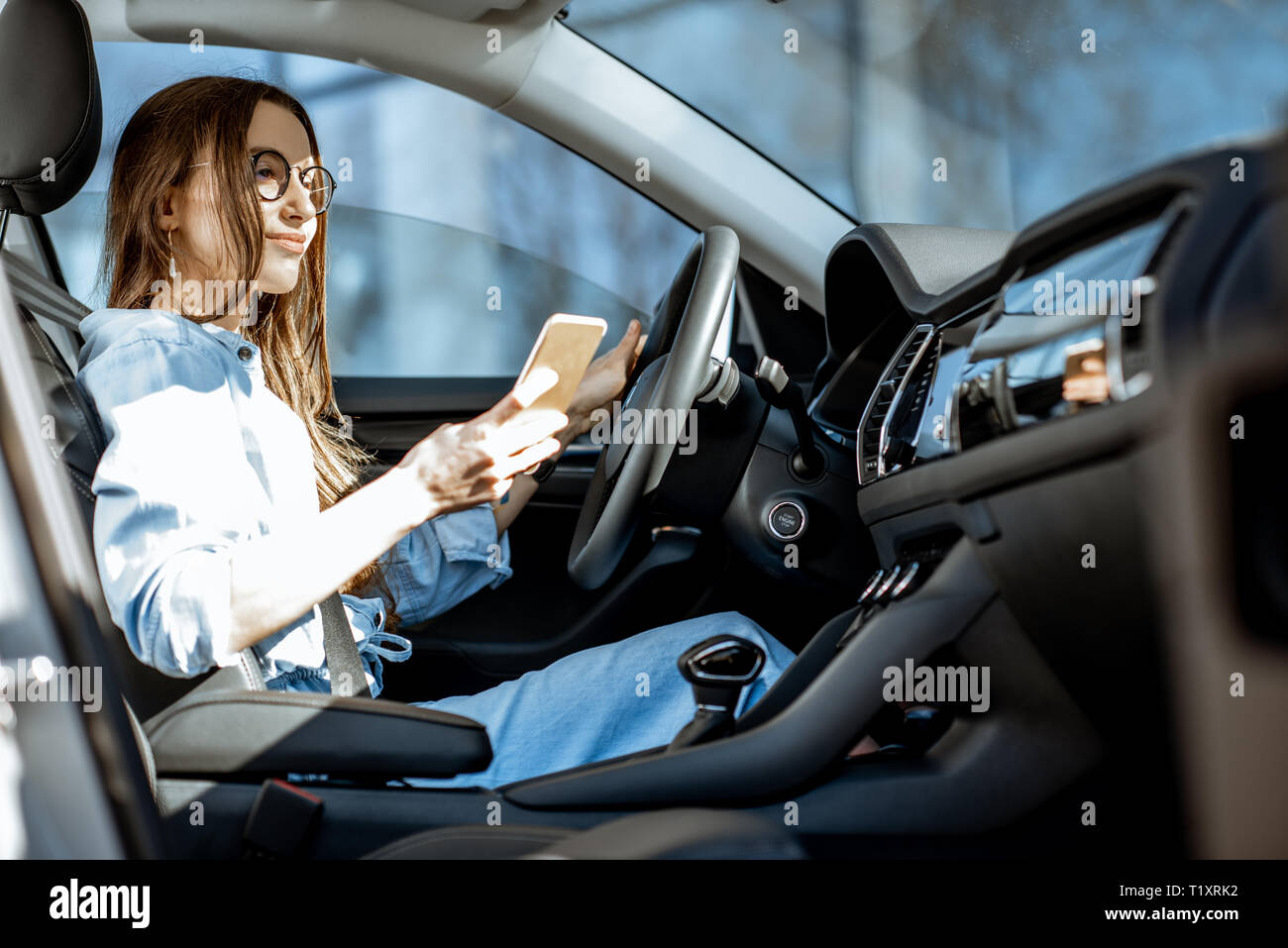 Person sitting inside car hi-res stock photography and images - Alamy