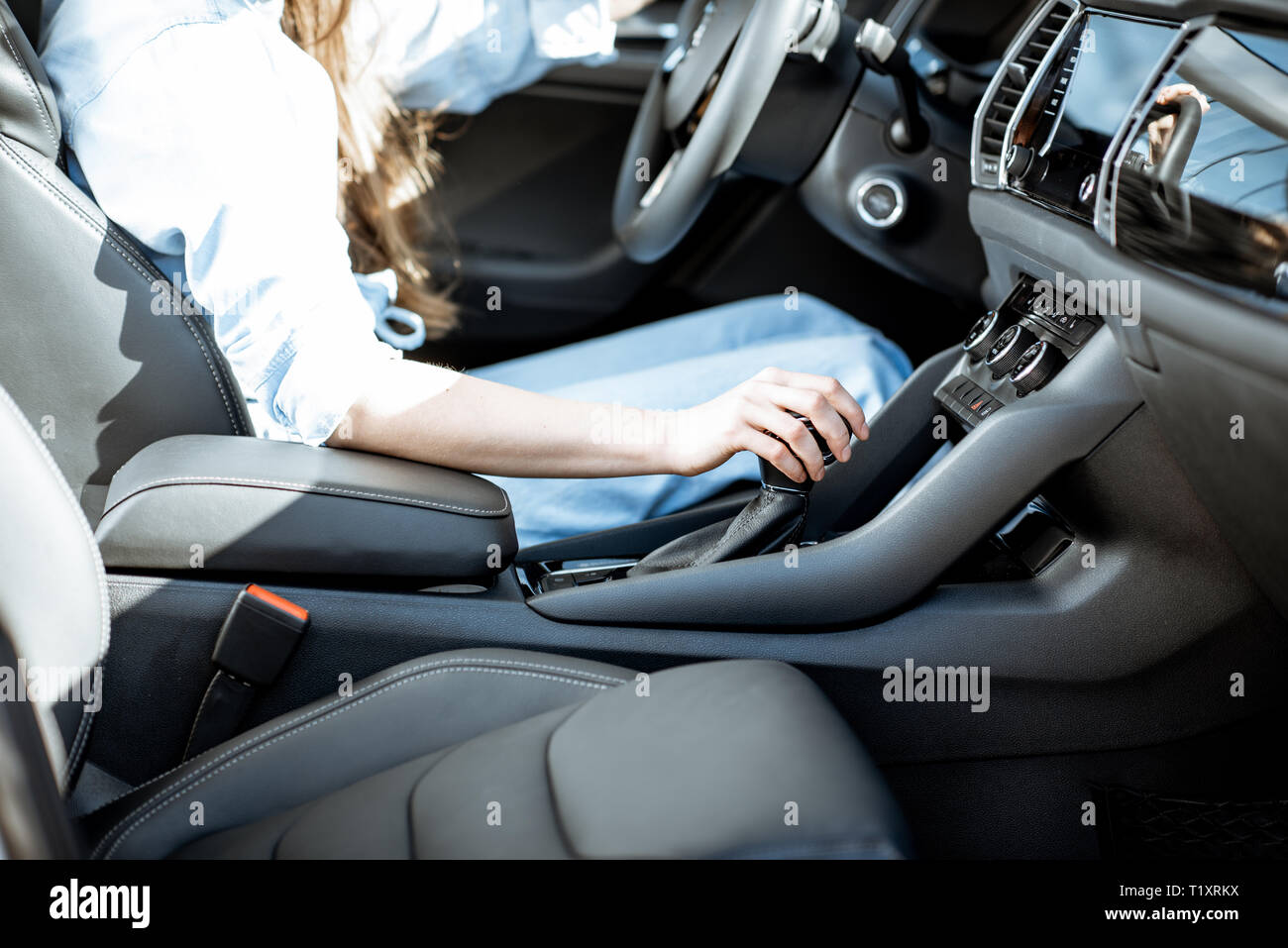 Gear stick woman hi-res stock photography and images - Alamy