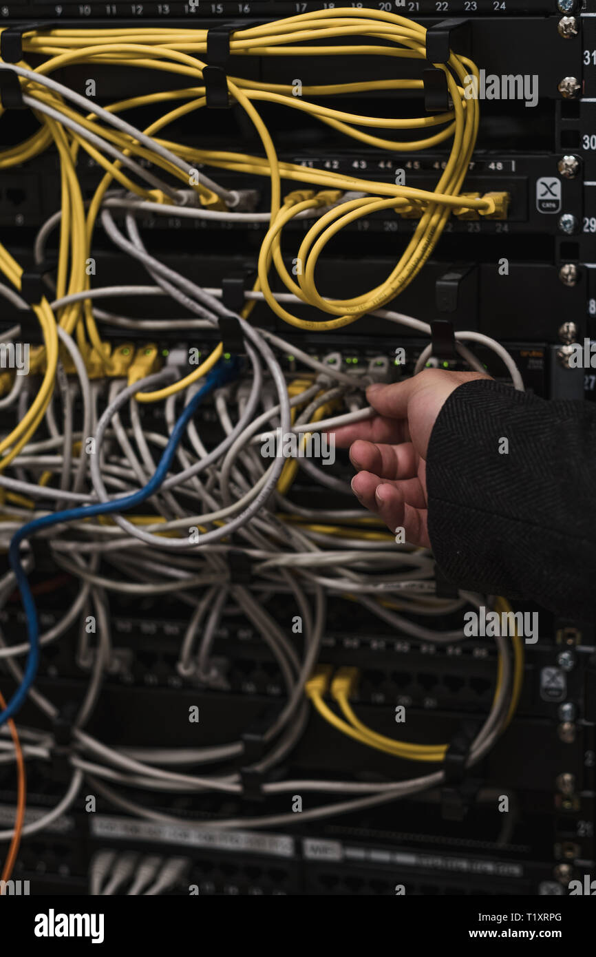 Patching Networking Switch Stock Photo - Alamy