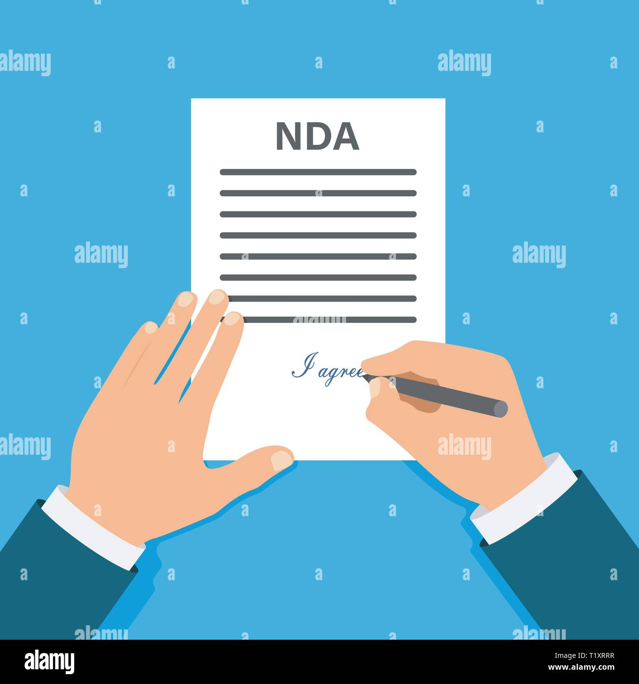 Signing of the declaration Stock Vector Images - Alamy