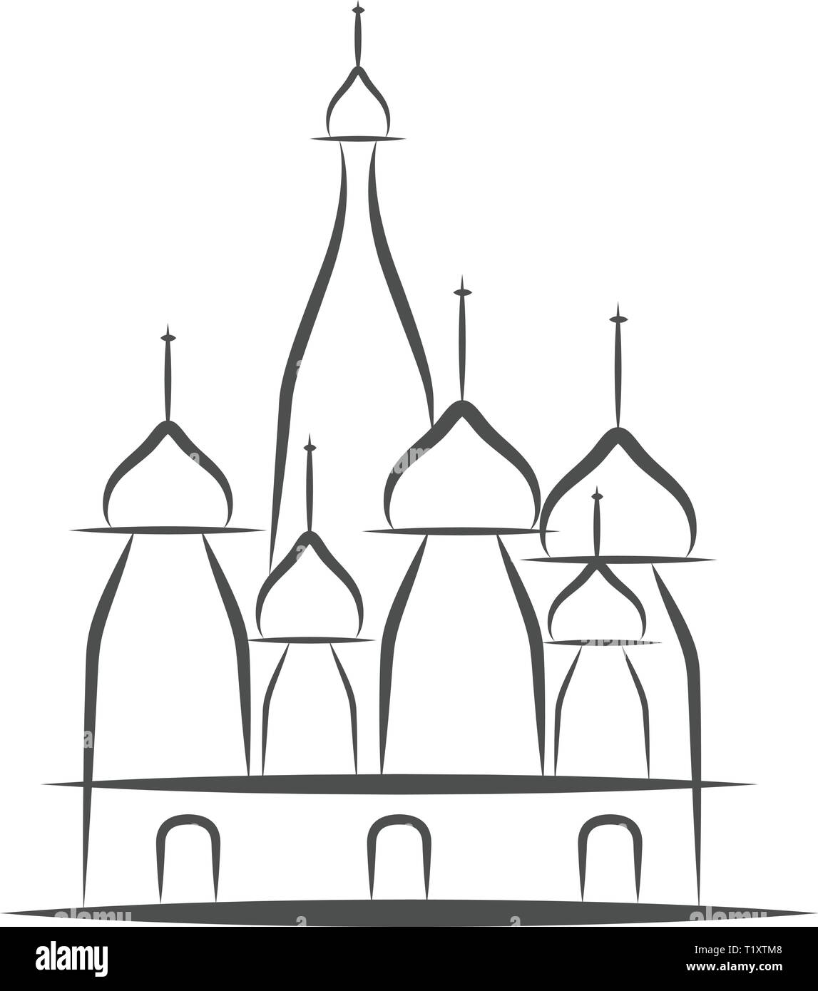 St basil cathedral silhouette moscow Stock Vector Images - Alamy