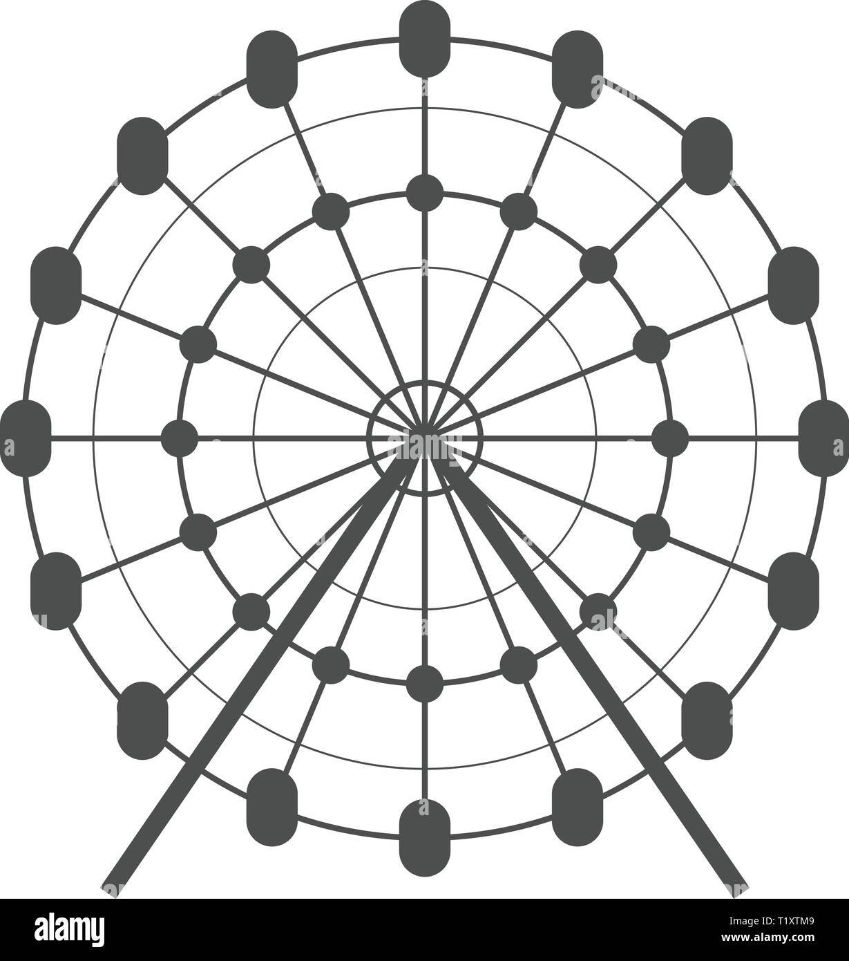Simple Ferris Wheel Vector